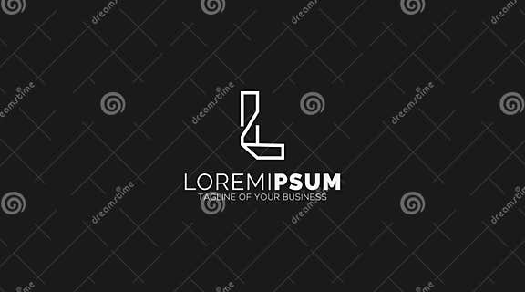 Abstract L Logo Letter Icon Sign Company Logotype Vector Design Stock ...