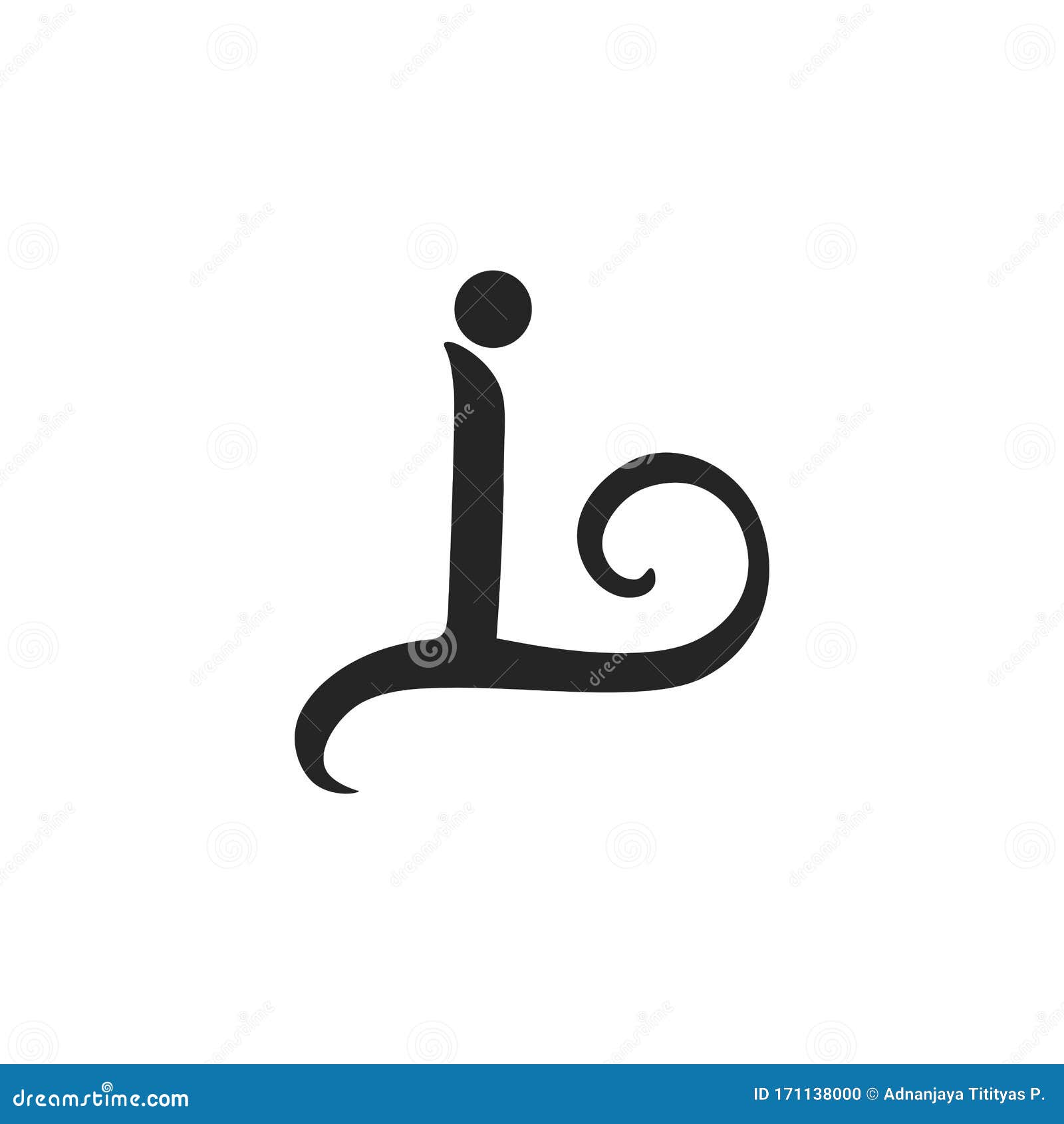 Letter L Loop Curves Design Logo Vector Stock Vector - Illustration of ...