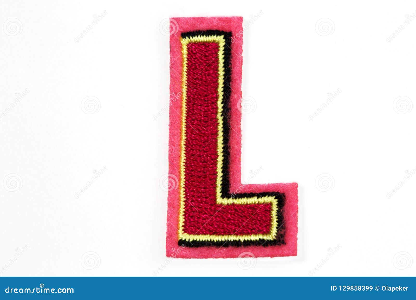 Letter L Made from Felt and Isolated Stock Image - Image of office ...