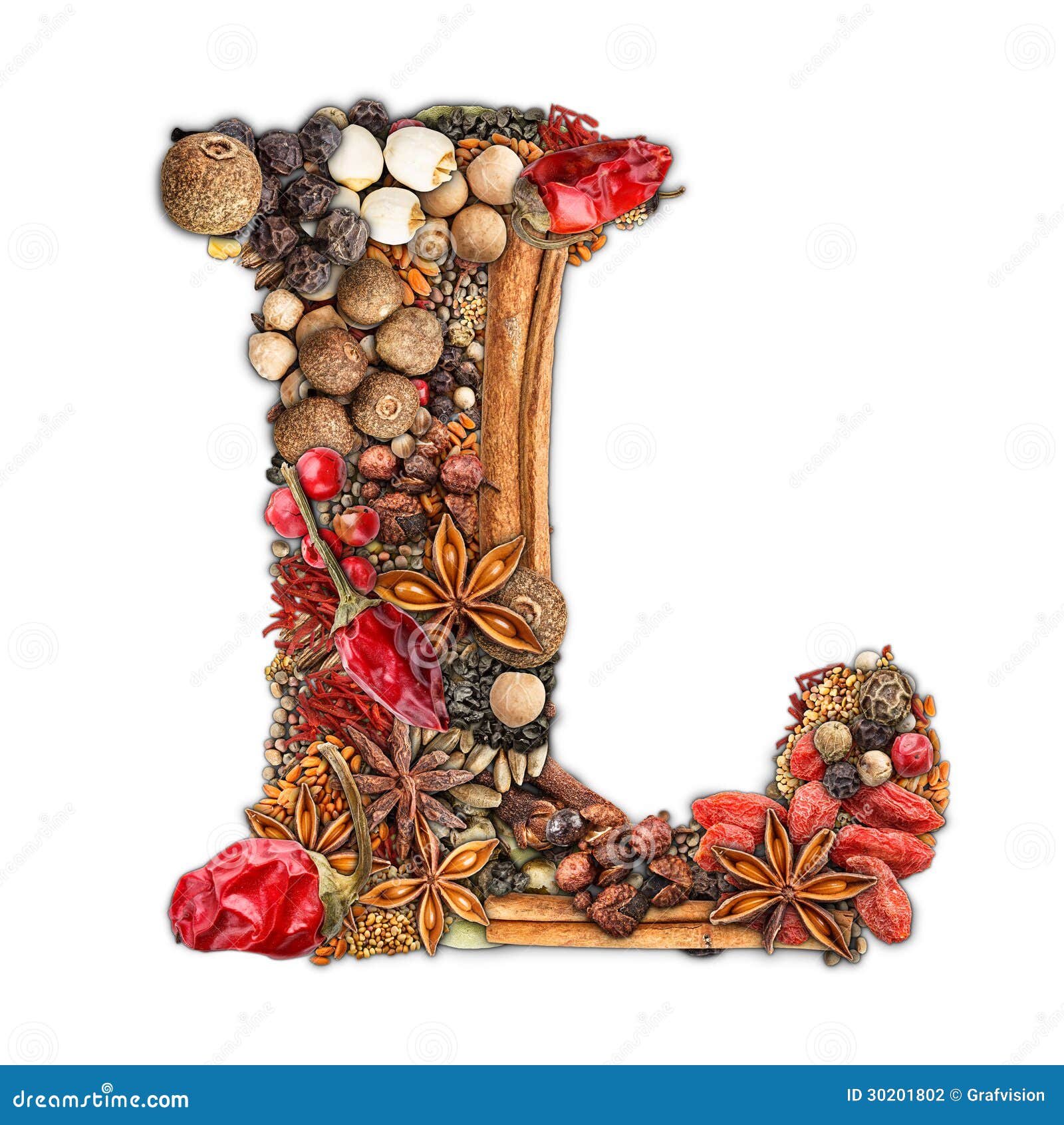 Spices letter stock photo. Image of nutrition, pepper - 30201802