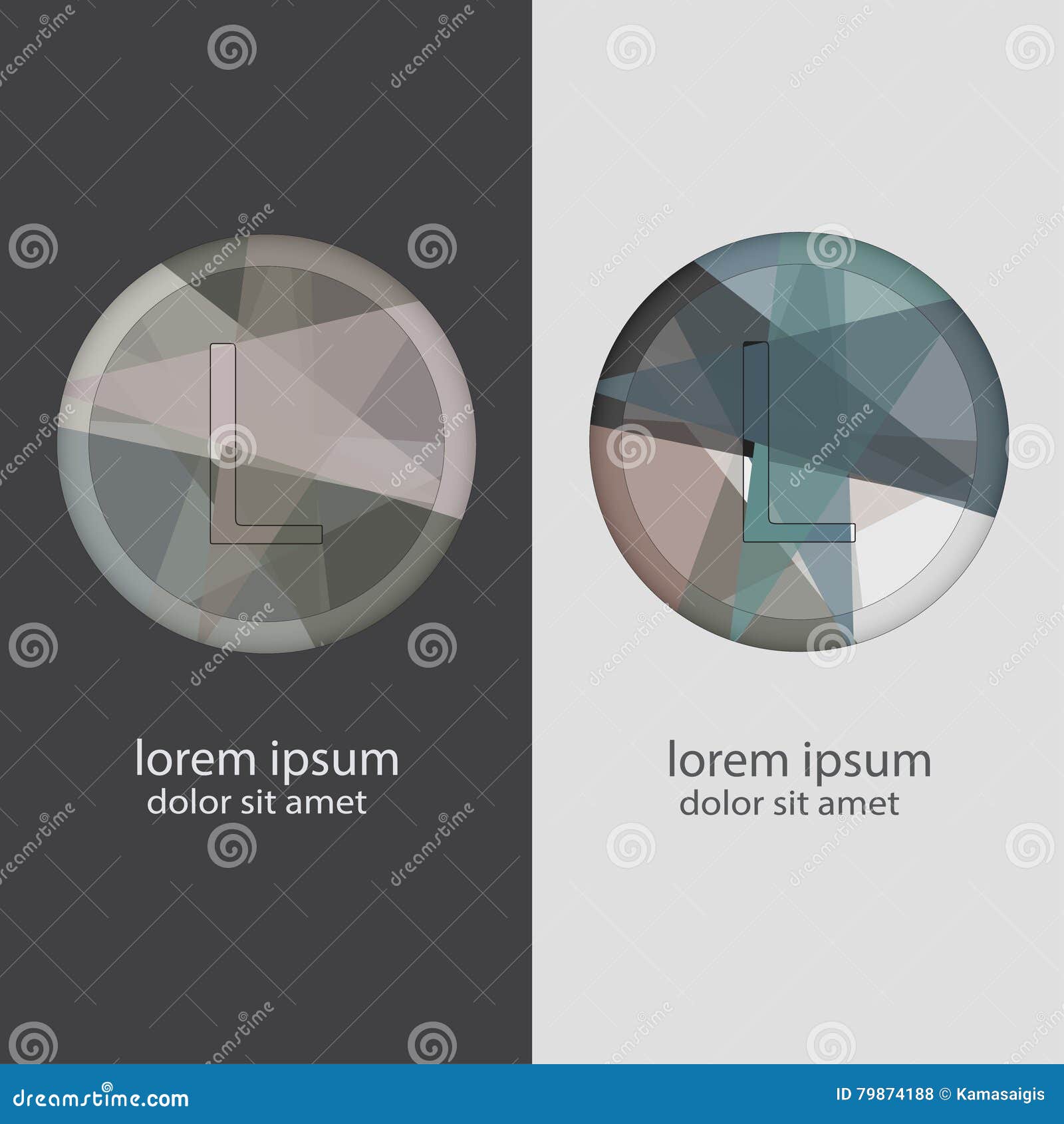 Letter L with Multiple Color Combinations Stock Vector - Illustration ...