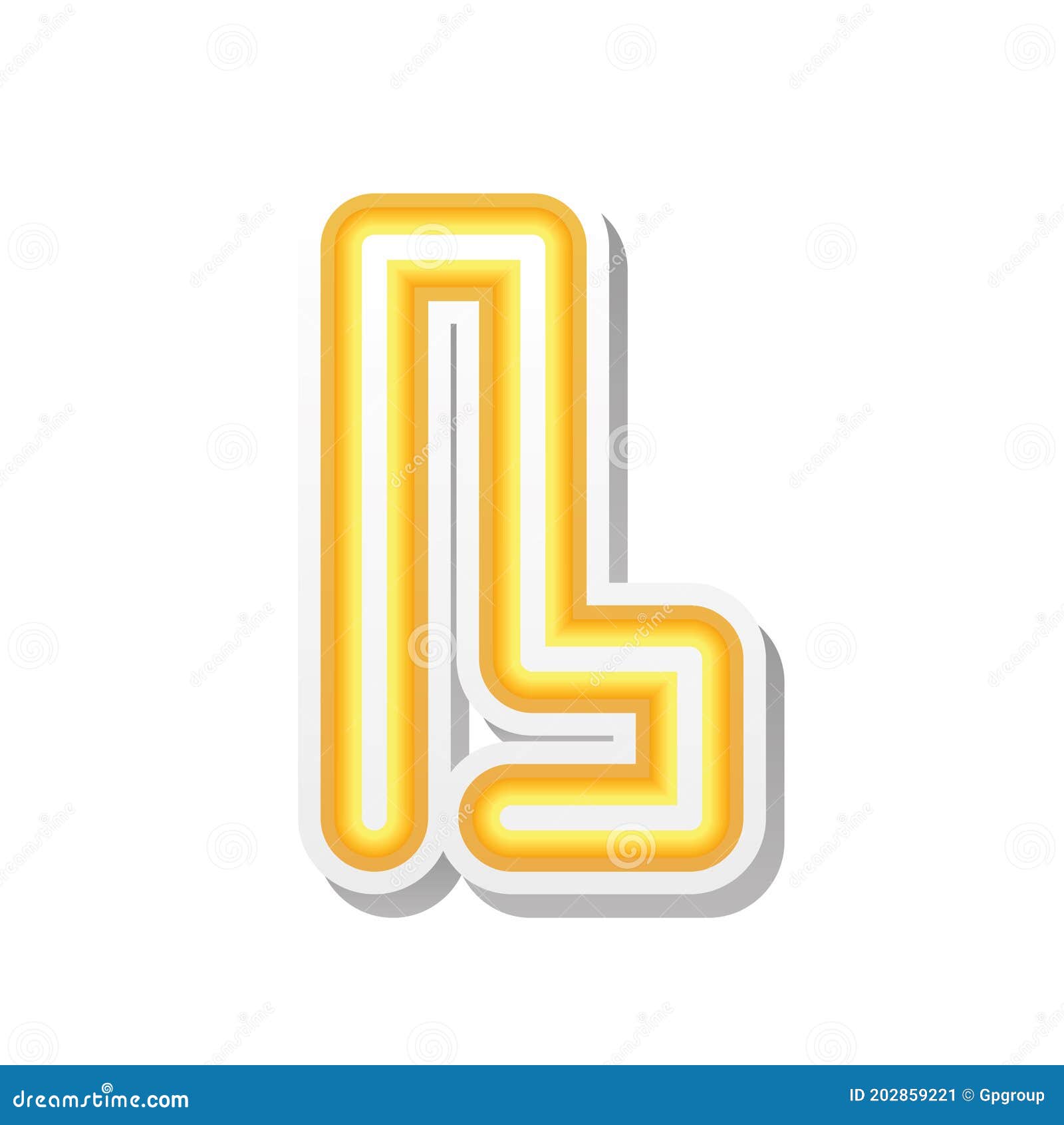 Letter L in Orange Neon Font Stock Vector - Illustration of text ...