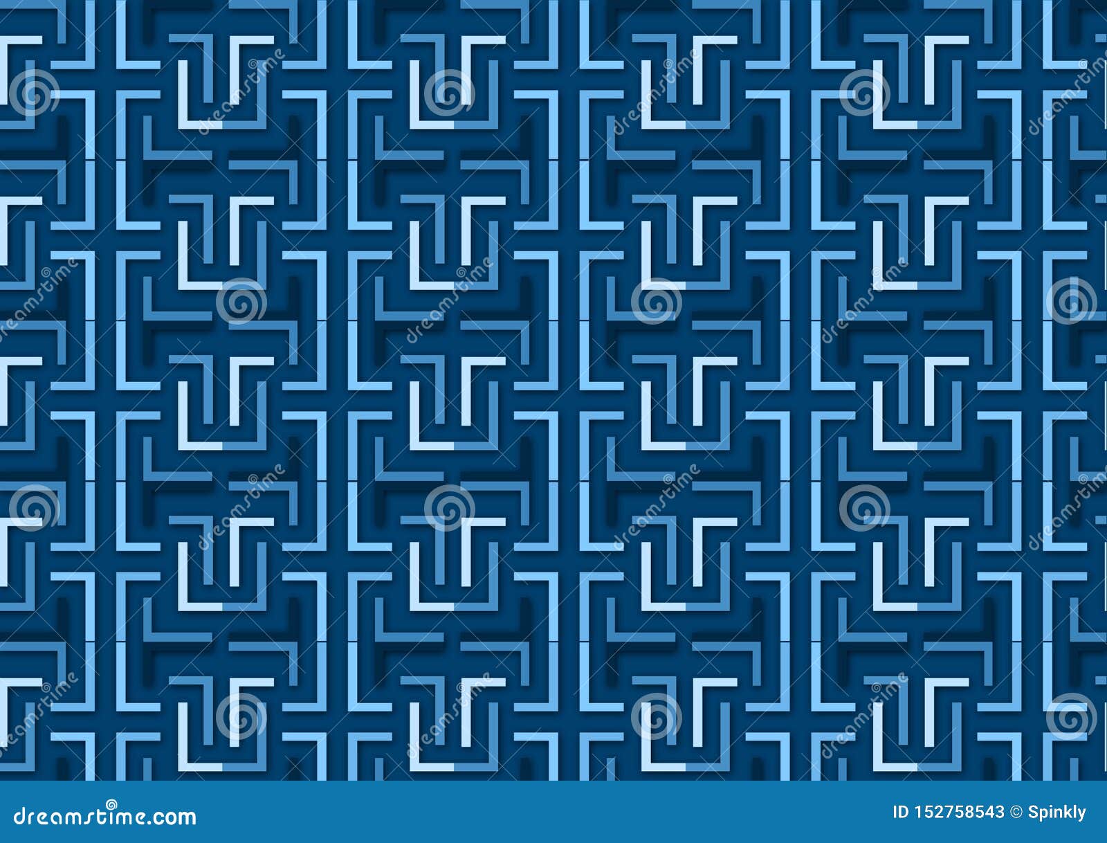 Letter L Pattern in Different Blue Colored Shades Stock Illustration ...