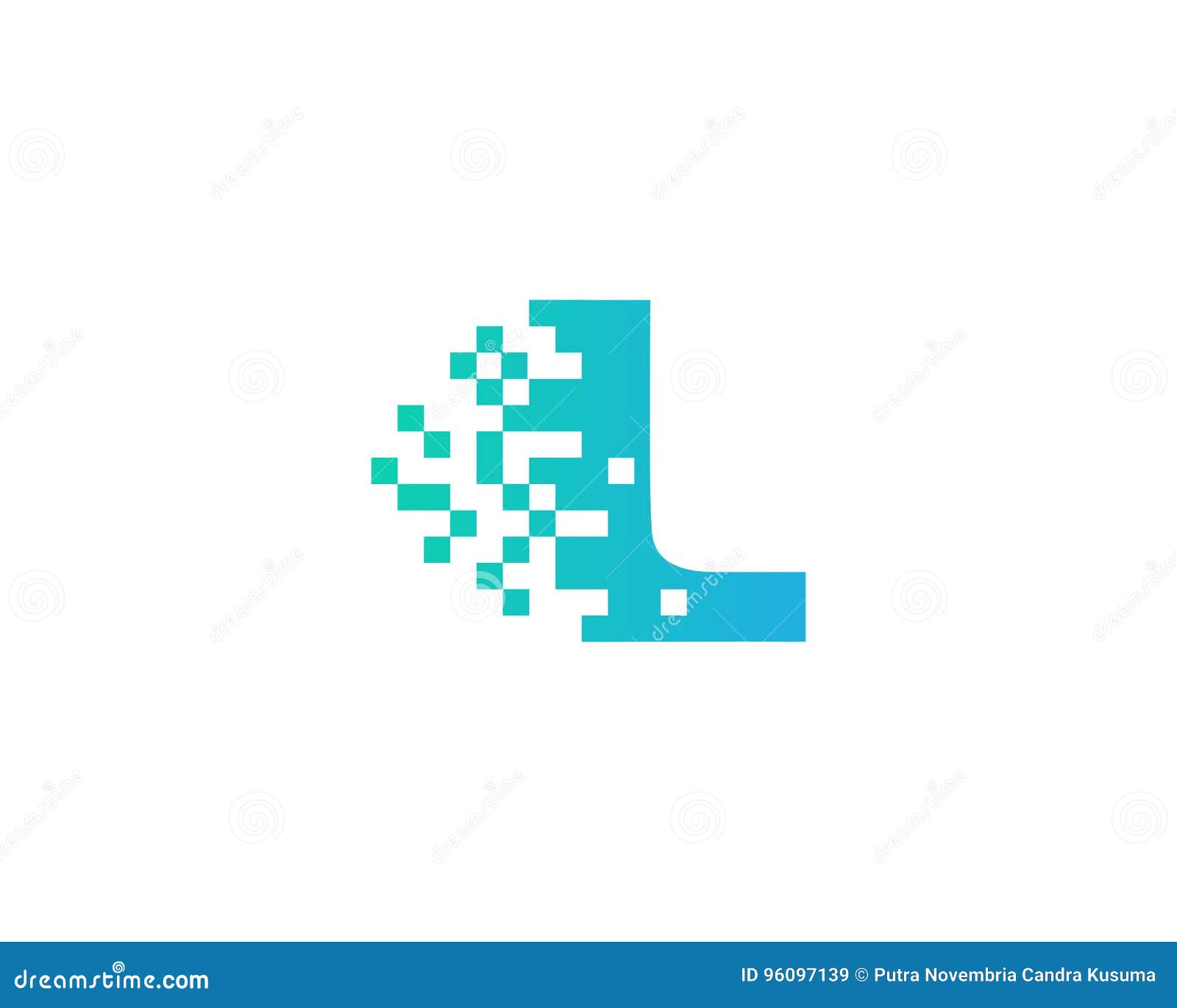 Letter L Pixel Icon Logo Design Element Stock Vector - Illustration of ...