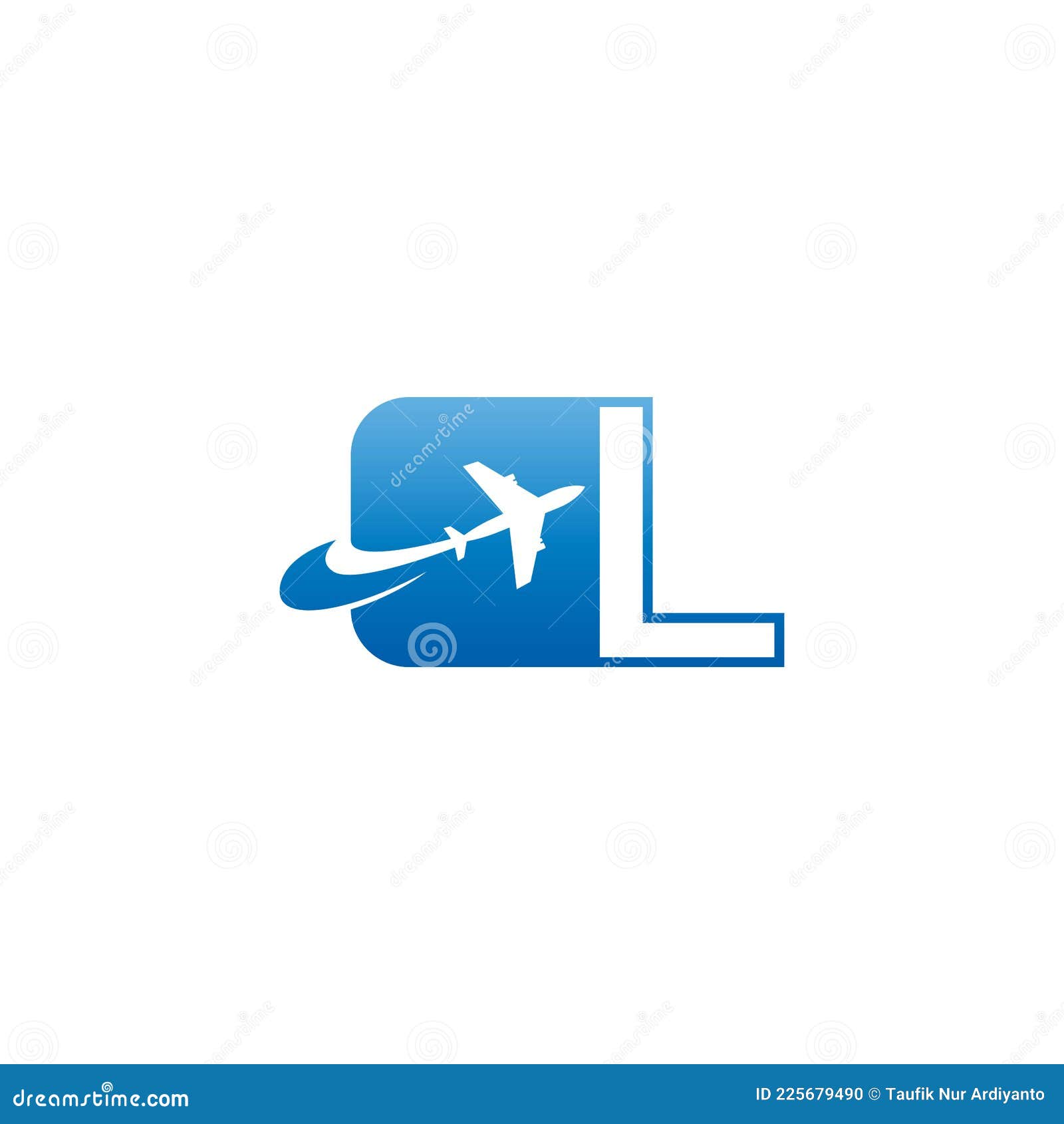 Letter L with Plane Logo Icon Design Vector Stock Vector - Illustration ...