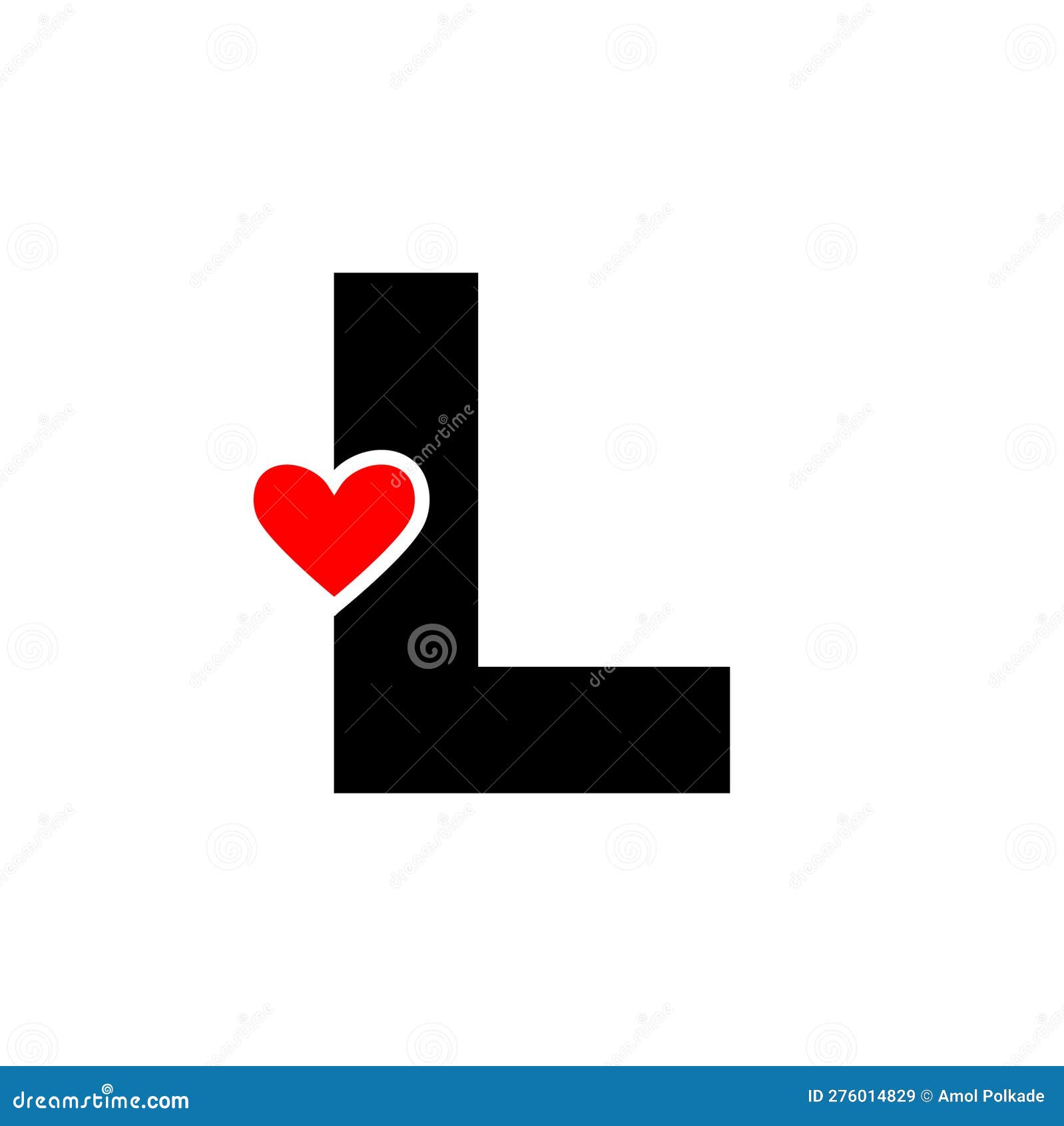 Letter L with Red Heart Monogram. L Heart Icon Stock Vector ...