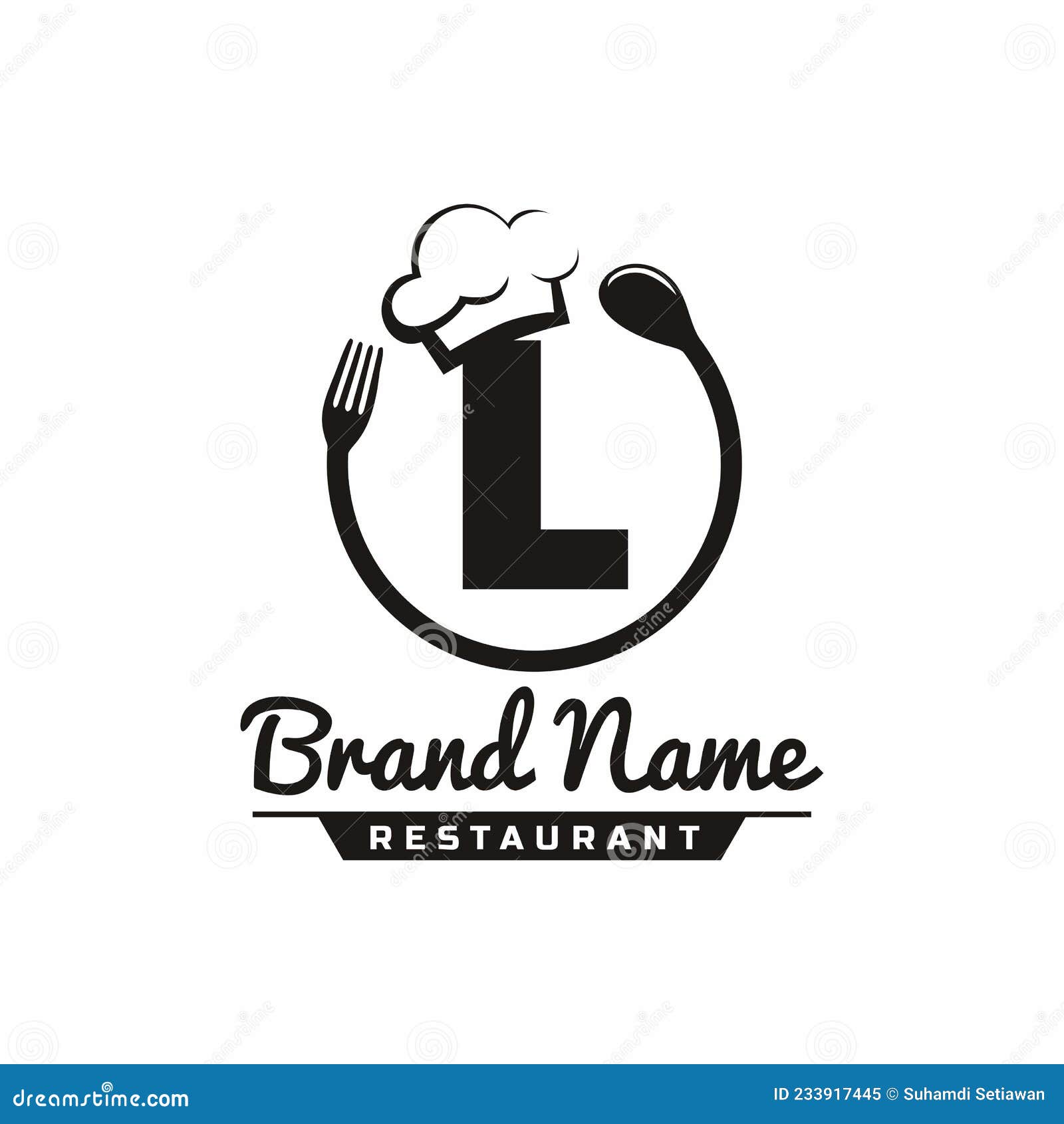 Letter L Restaurant Food Logo Design Stock Vector - Illustration of ...