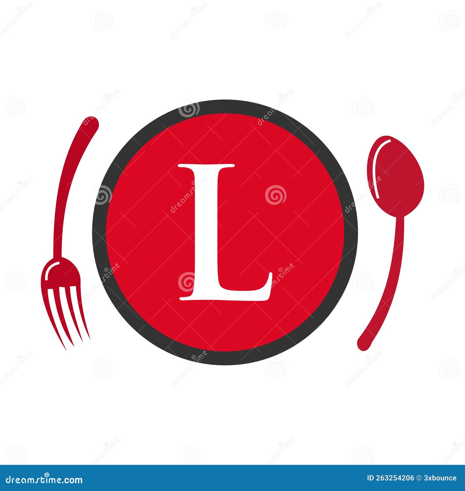 Letter L Restaurant Logo. Restaurant Logotype on Letter L Spoon and ...