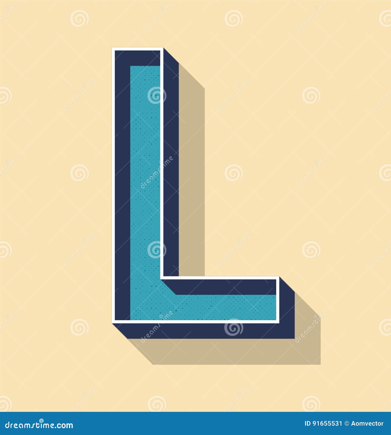 Letter L Retro Vector Text Style, Fonts Concept Stock Vector ...
