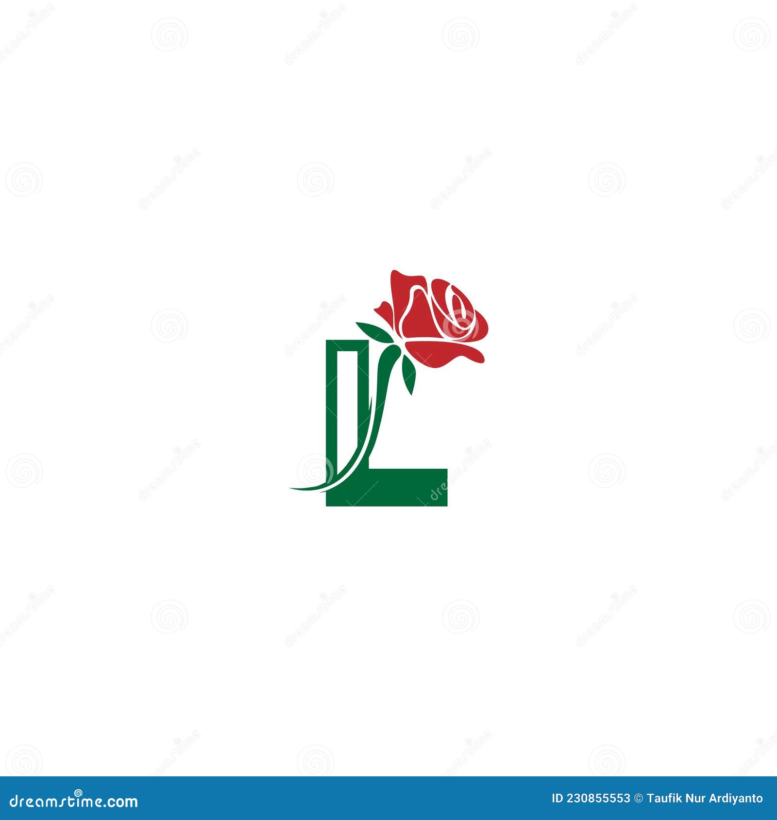 Letter L with Rose Icon Logo Vector Template Stock Vector ...