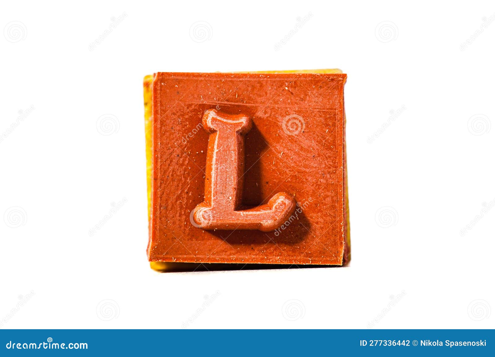 Letter L. Rubber Stamp with Wooden Handle Stock Photo - Image of font ...