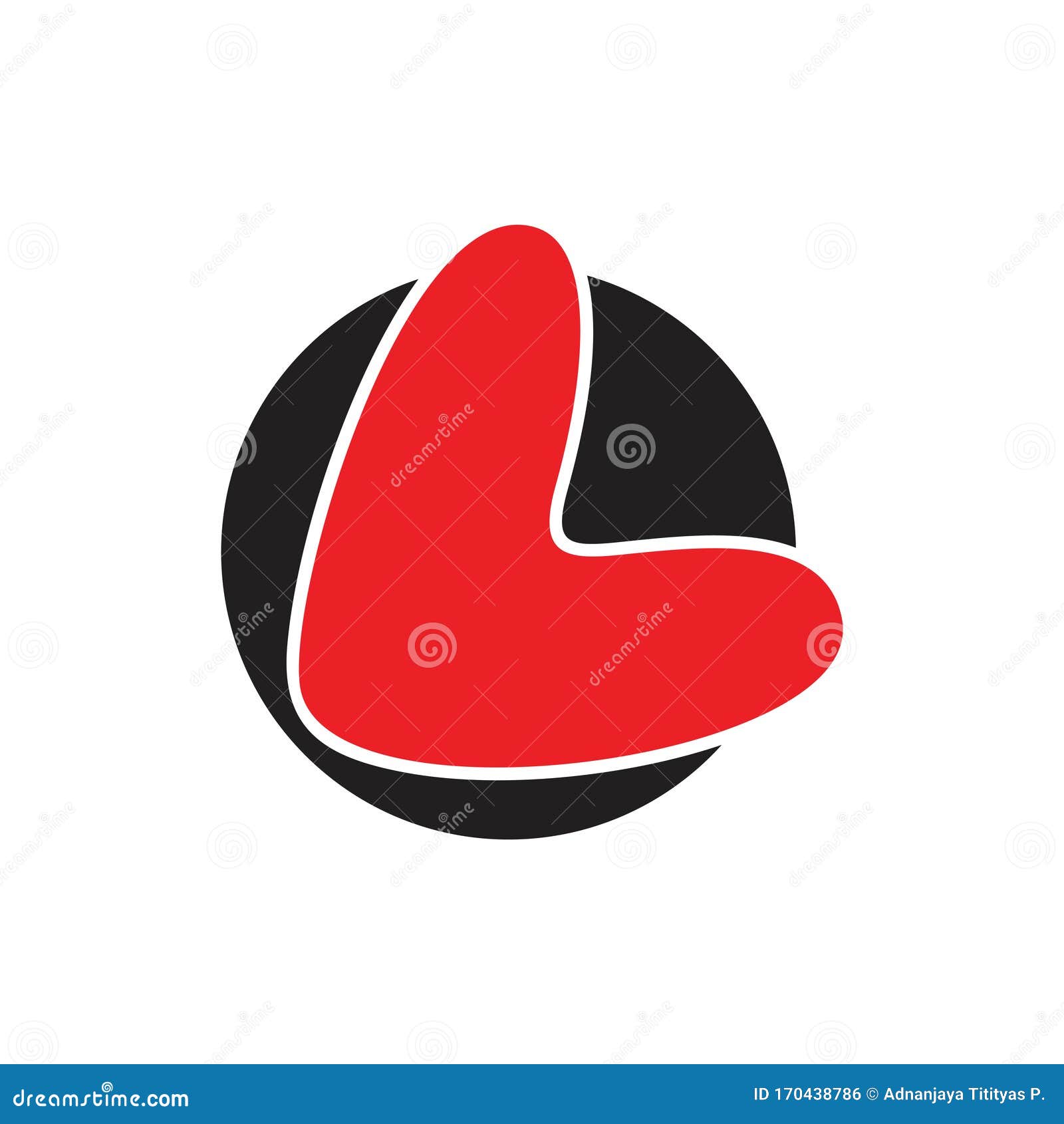 Letter L Shape Simple Circle Logo Stock Vector - Illustration of ...