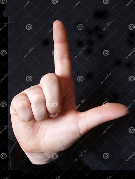 Letter L in sign language stock photo. Image of sign, alphabet - 581418
