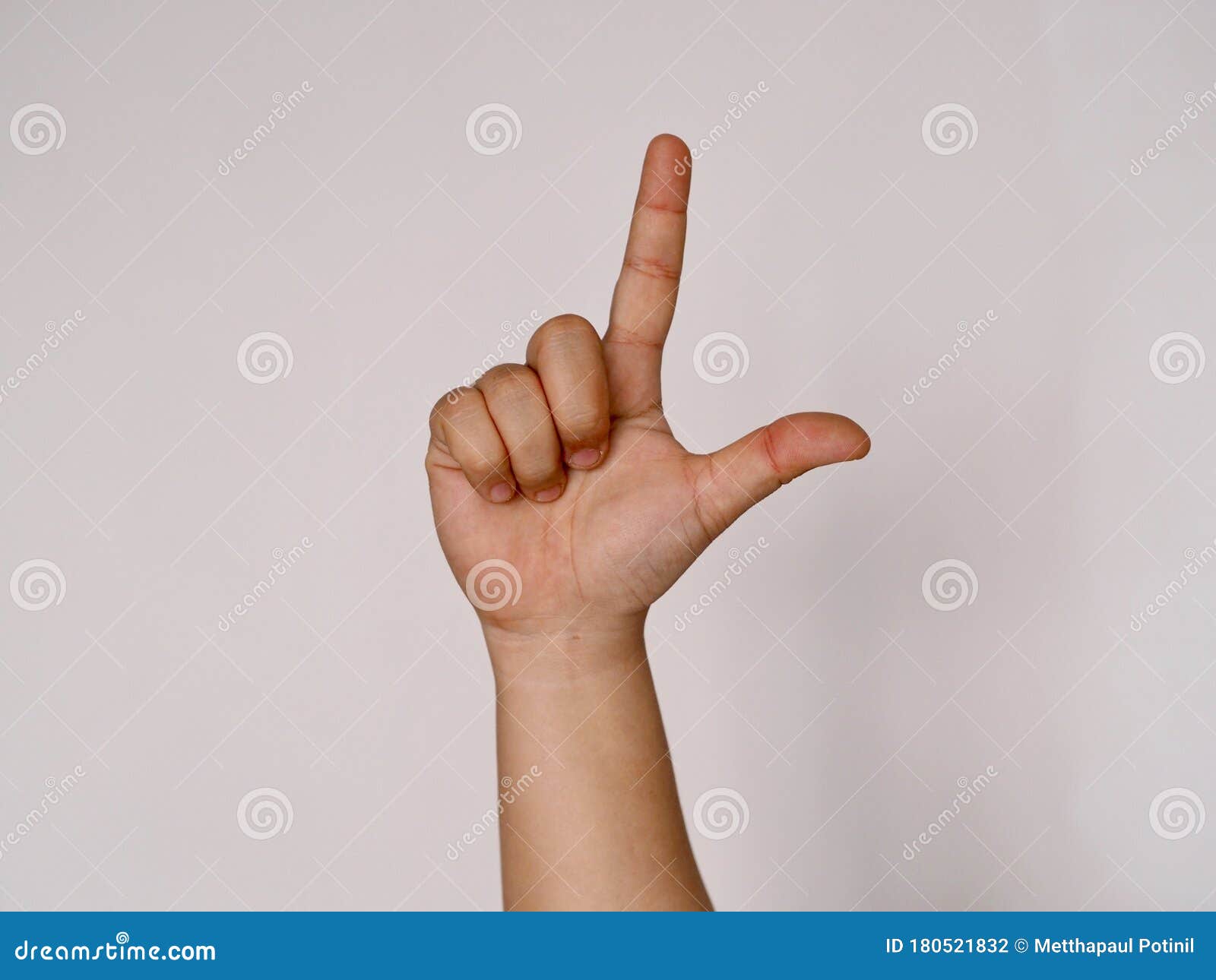 Letter L the Sign Language for Deaf Stock Photo - Image of inarticulate ...