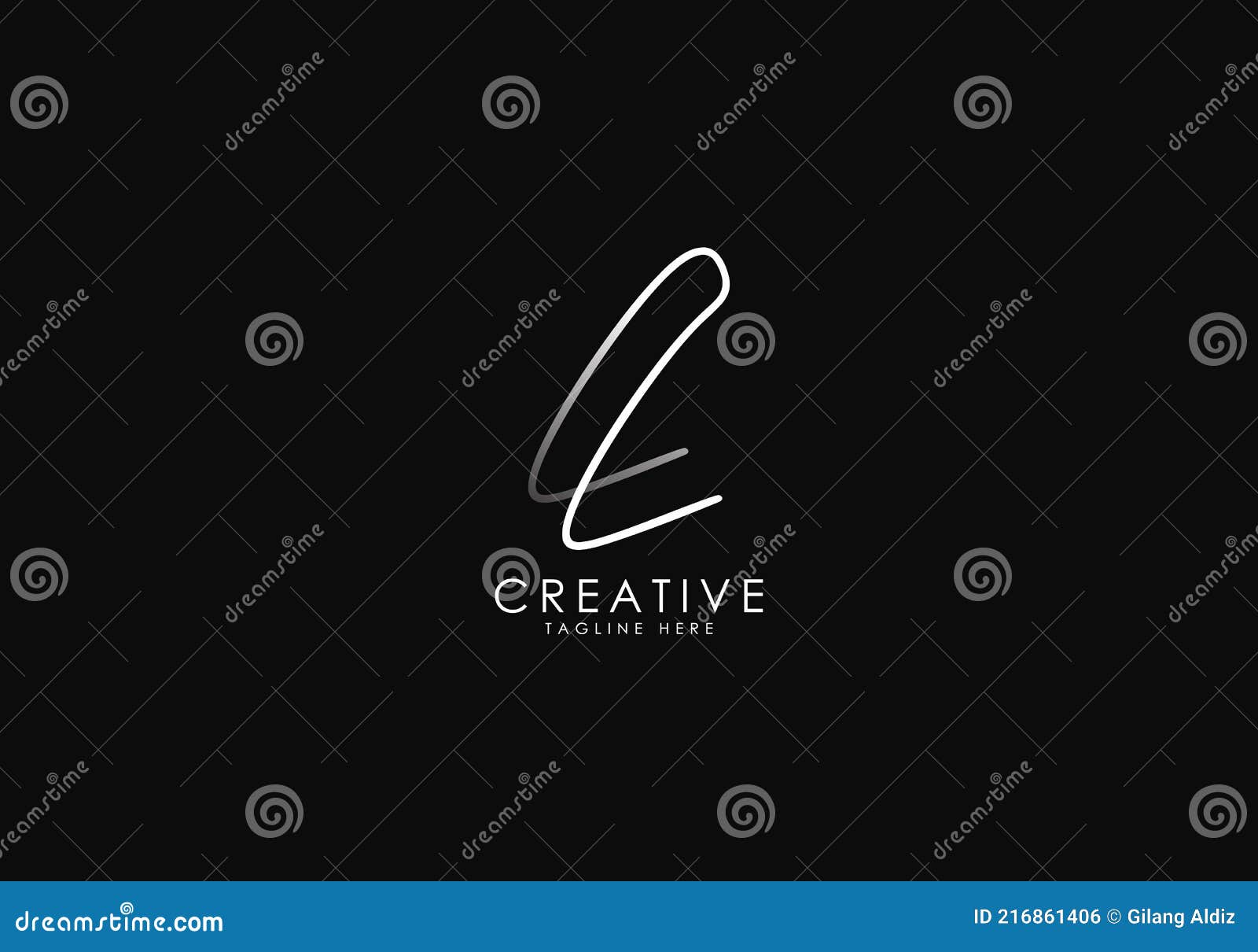Letter L Signature Double Line Minimalist Stock Vector - Illustration ...