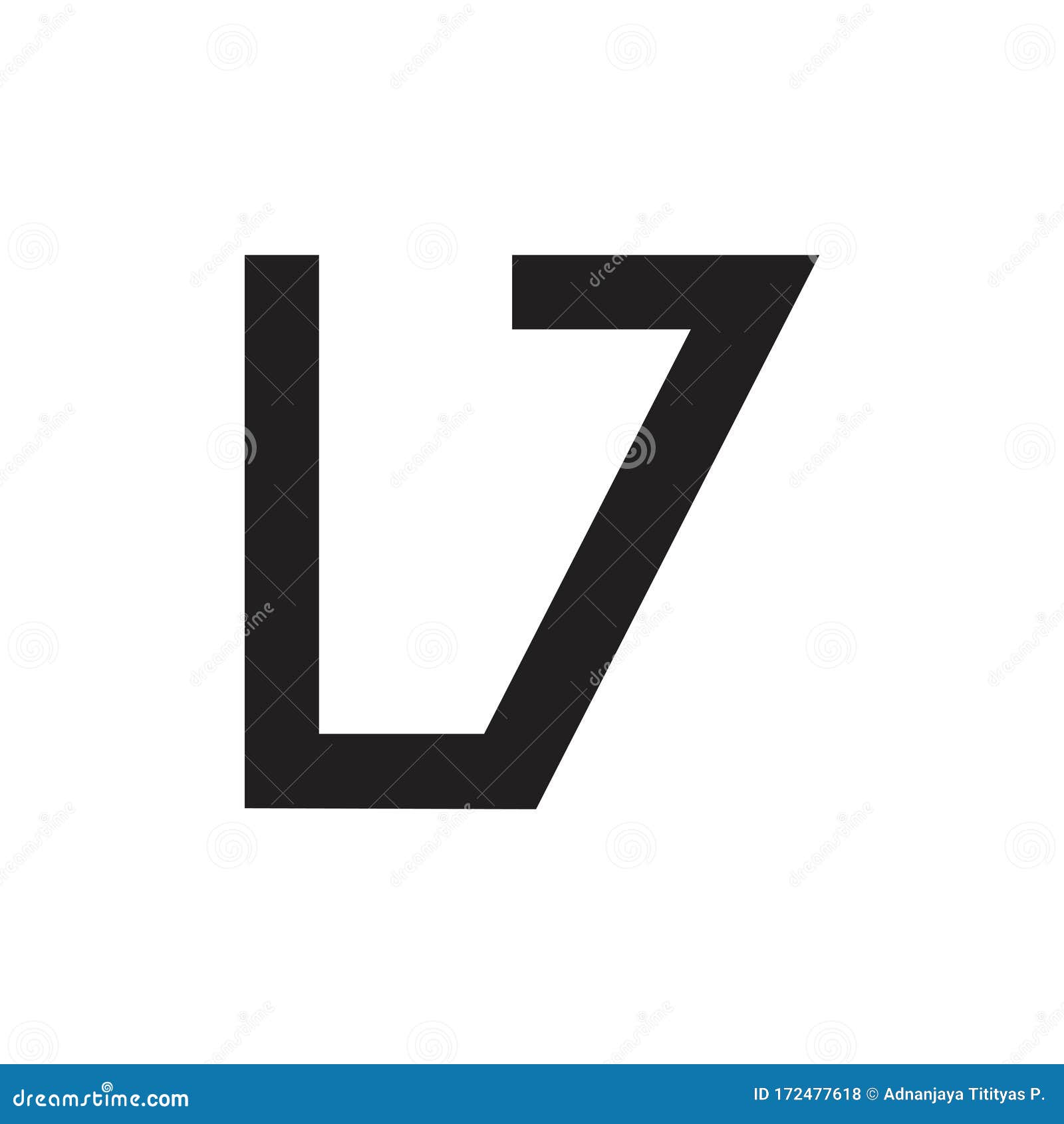 Letter L7 Simple Geometric Line Logo Vector Stock Vector - Illustration ...