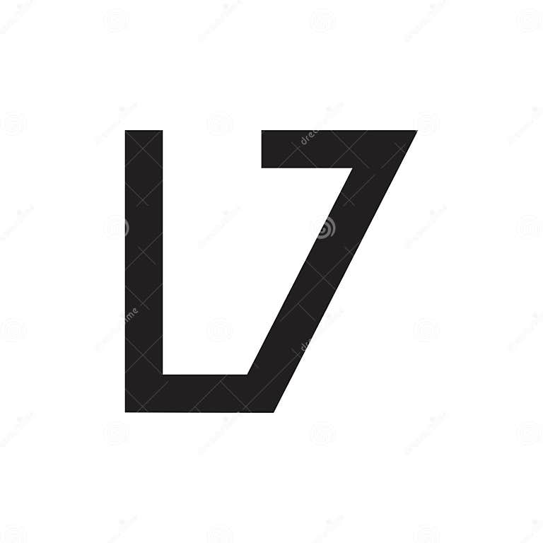 Letter L7 Simple Geometric Line Logo Vector Stock Vector - Illustration ...