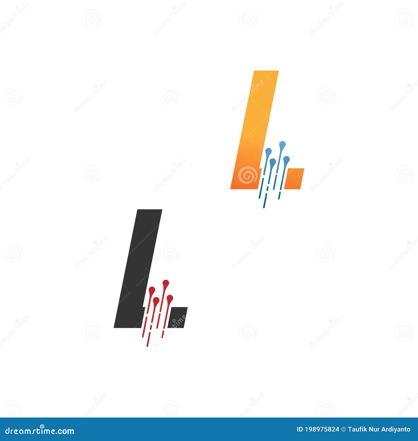 Letter L Simple Tech Logo with Circuit Lines Style Icon Stock Vector ...