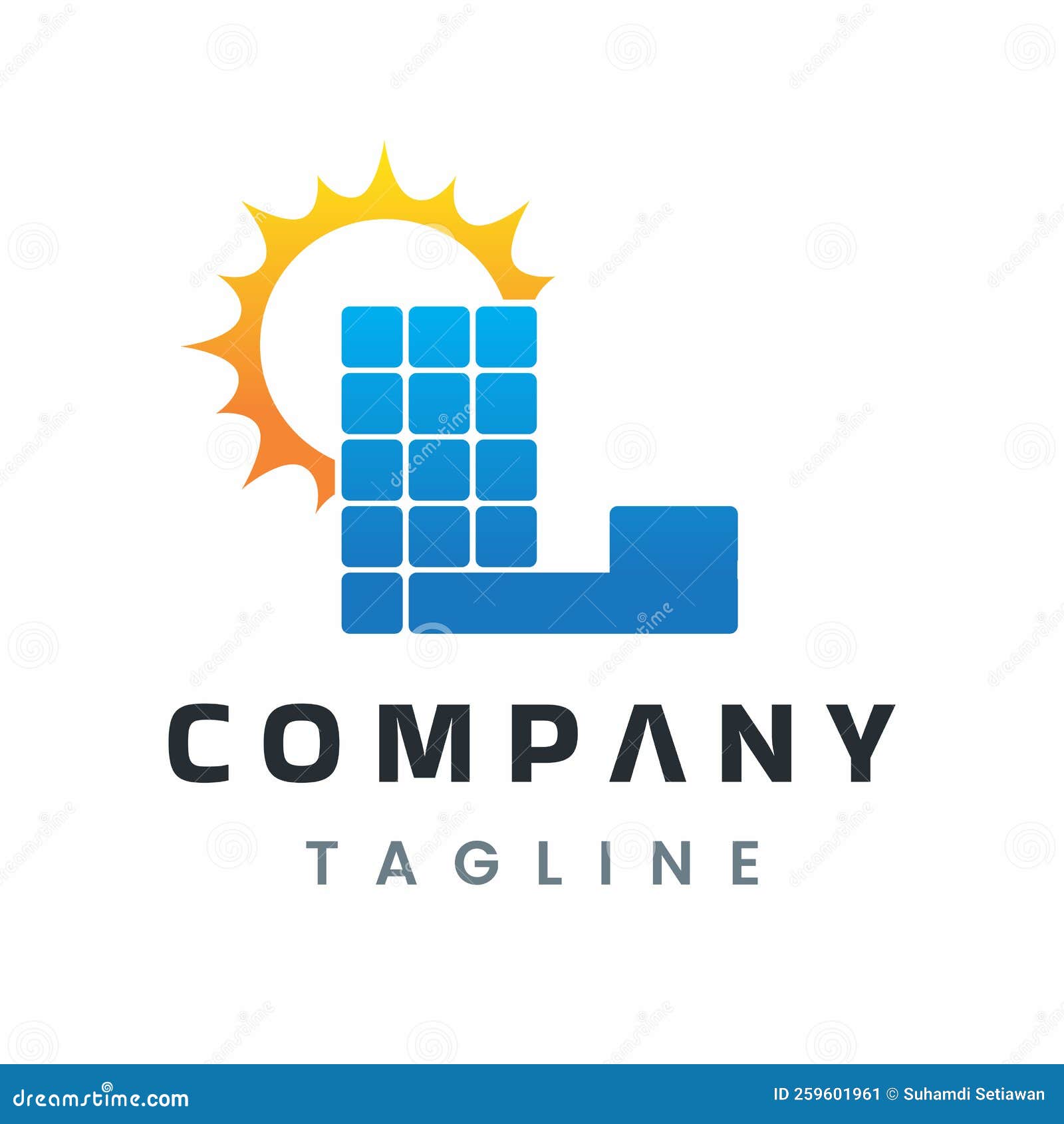 Letter L Solar Energy Logo, Solar Power Panel Design Stock Vector ...