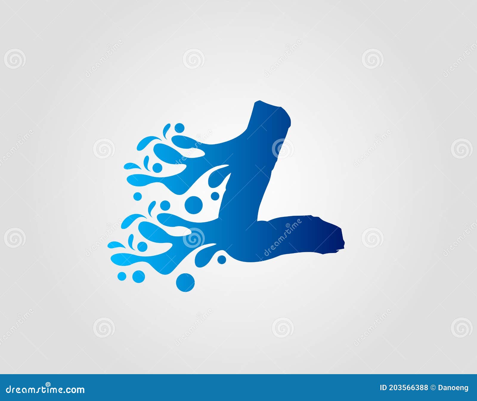 Letter L with Splash Water Logo Template Vector Stock Vector ...