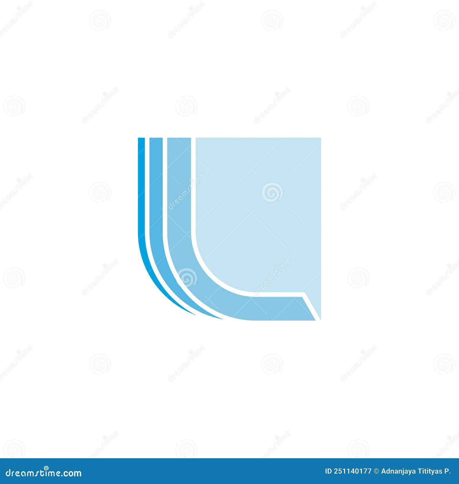 Letter L Square Geometric Gradient Logo Vector Stock Vector ...