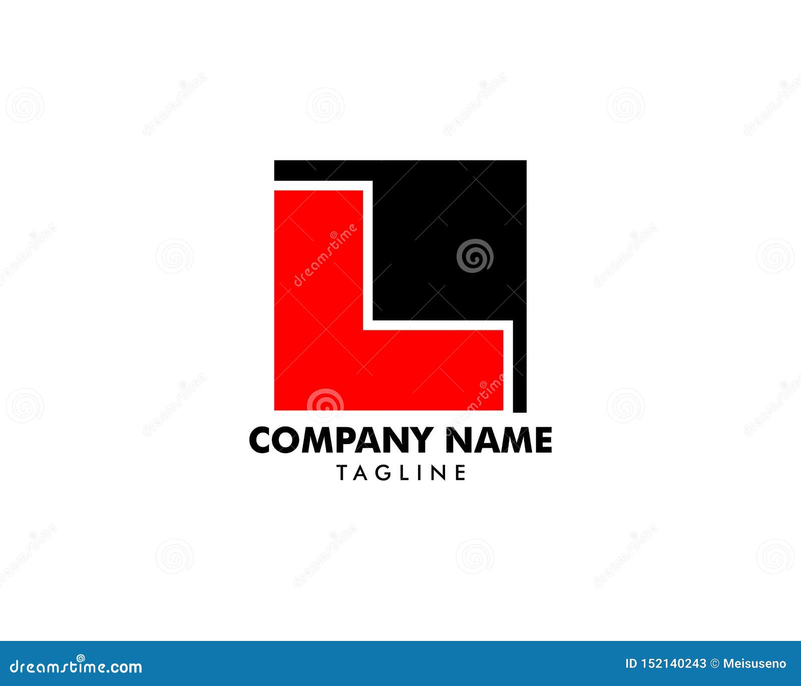 Letter L and Square Logo Vector Design Stock Vector - Illustration of ...