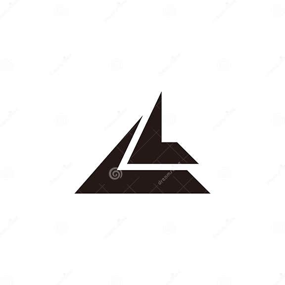 Letter L Stripes Abstract Triangle Logo Vector Stock Vector ...