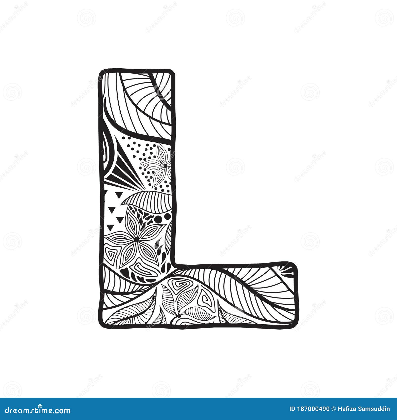 Letter L. Vector Illustration Decorative Design Stock Vector ...