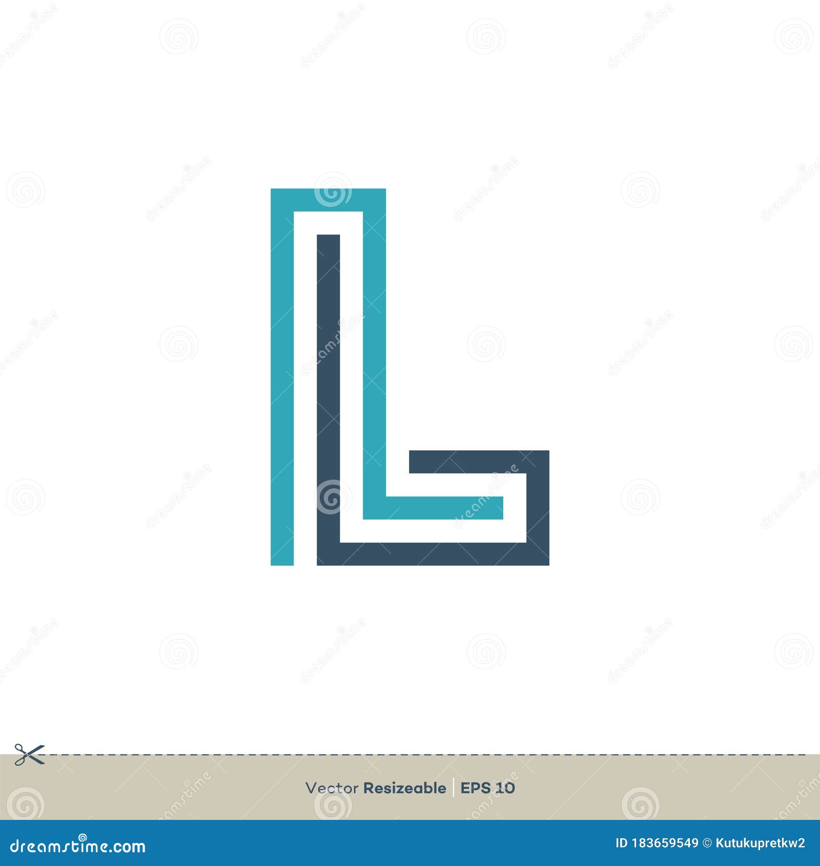 Letter L Vectorlogo Model Voorbeeld Ontwerp. Vectorstappen 10 Vector ...