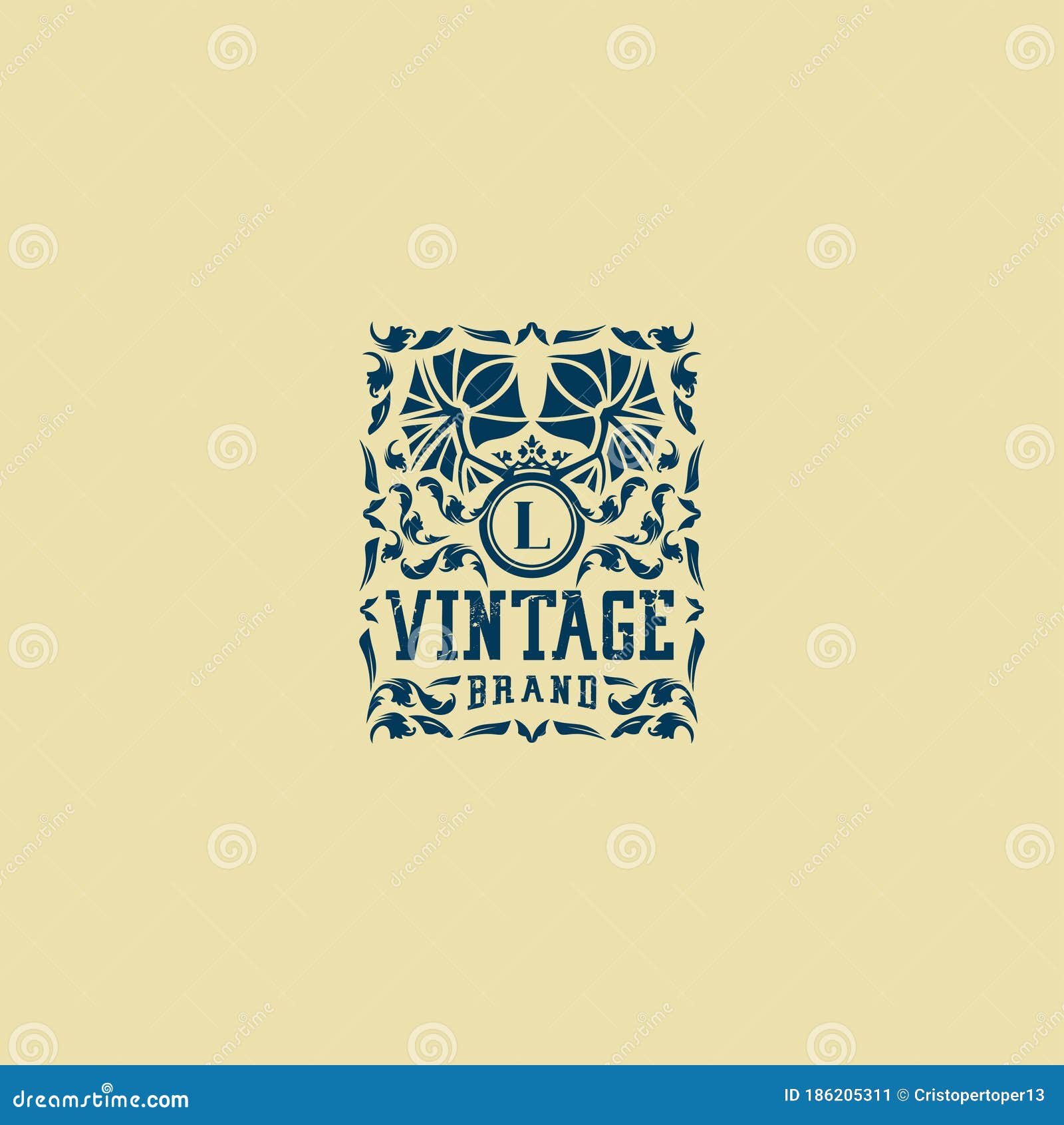 Letter L Vintage Logo Design Vector Stock Vector - Illustration of ...