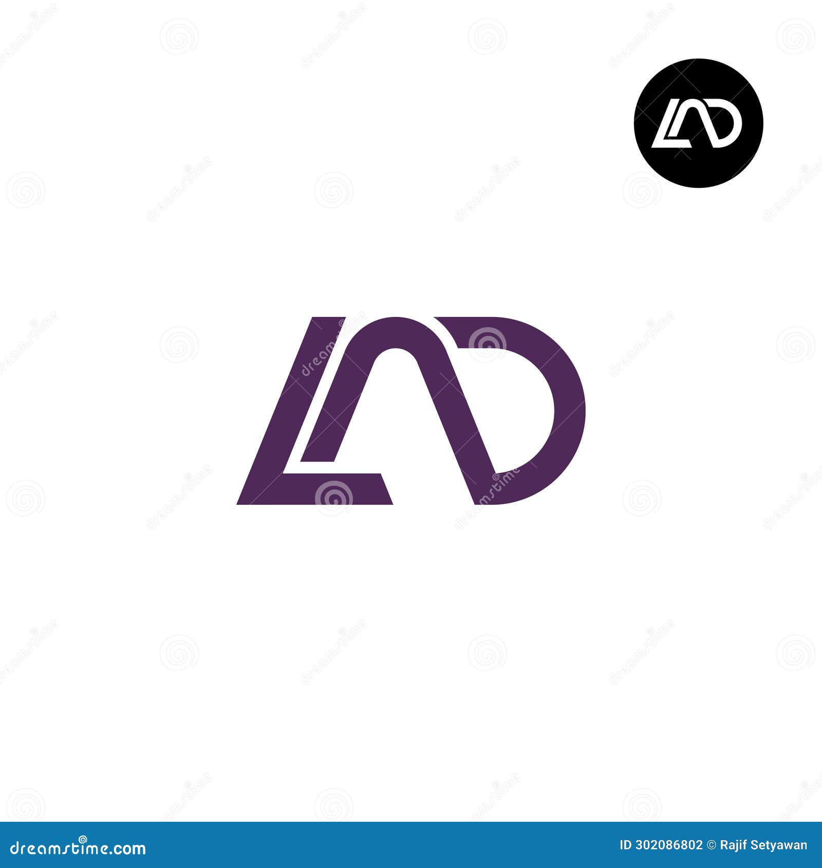 Letter LAD Monogram Logo Design Stock Vector - Illustration of ...