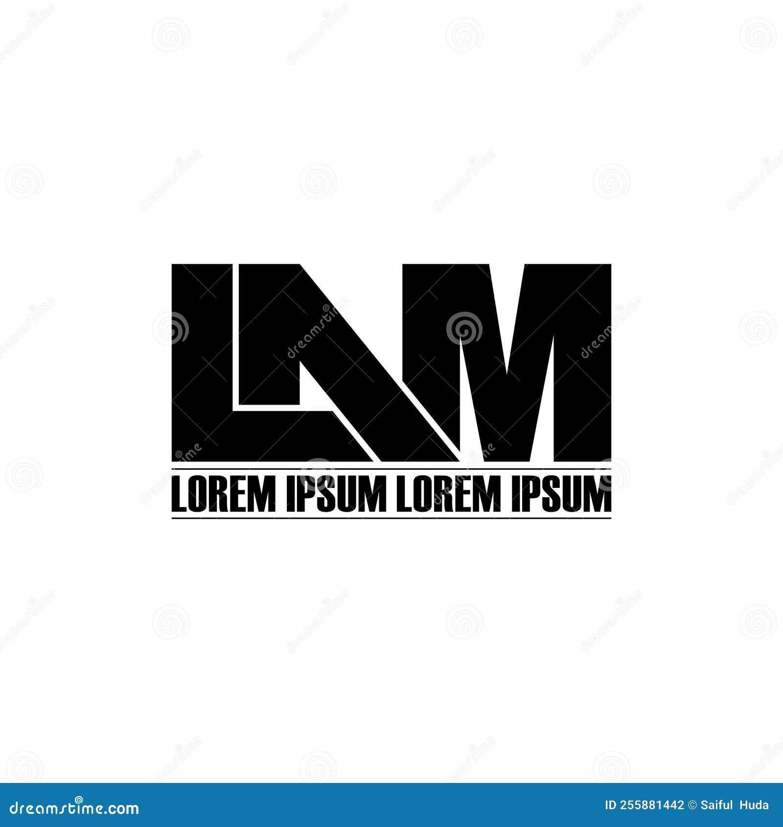 Letter LAM Simple Monogram Logo Icon Design. Vector Illustration ...