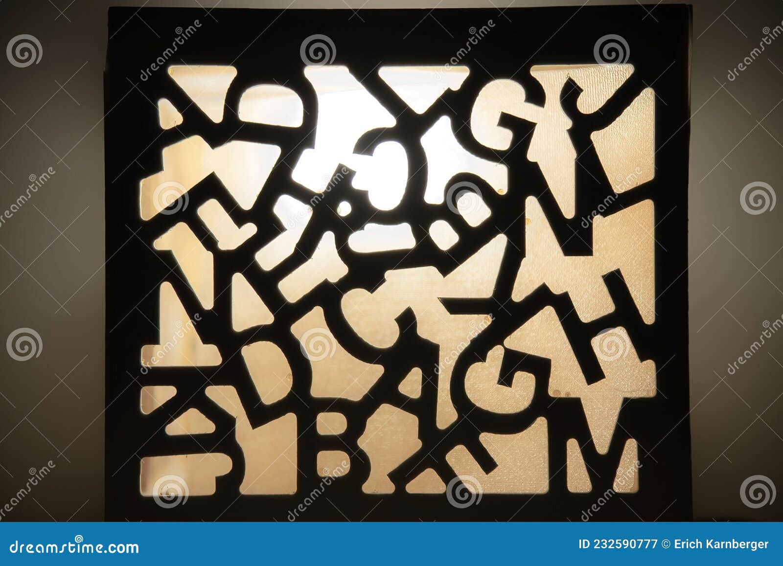 Letter in a lamp frame editorial photography. Image of chaos - 232590777