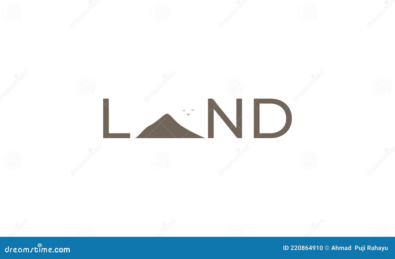 Letter Land with Land Shape Logo Vector Icon Illustration Design Stock ...