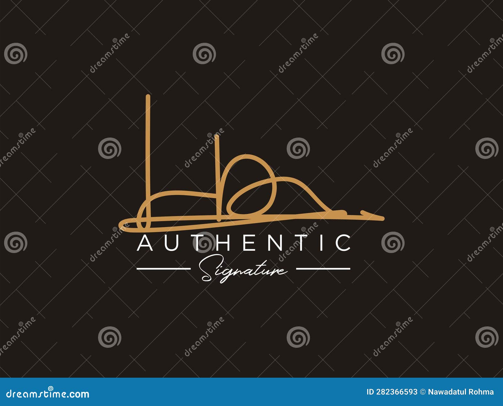 Letter LB Signature Logo Template Vector Stock Illustration ...