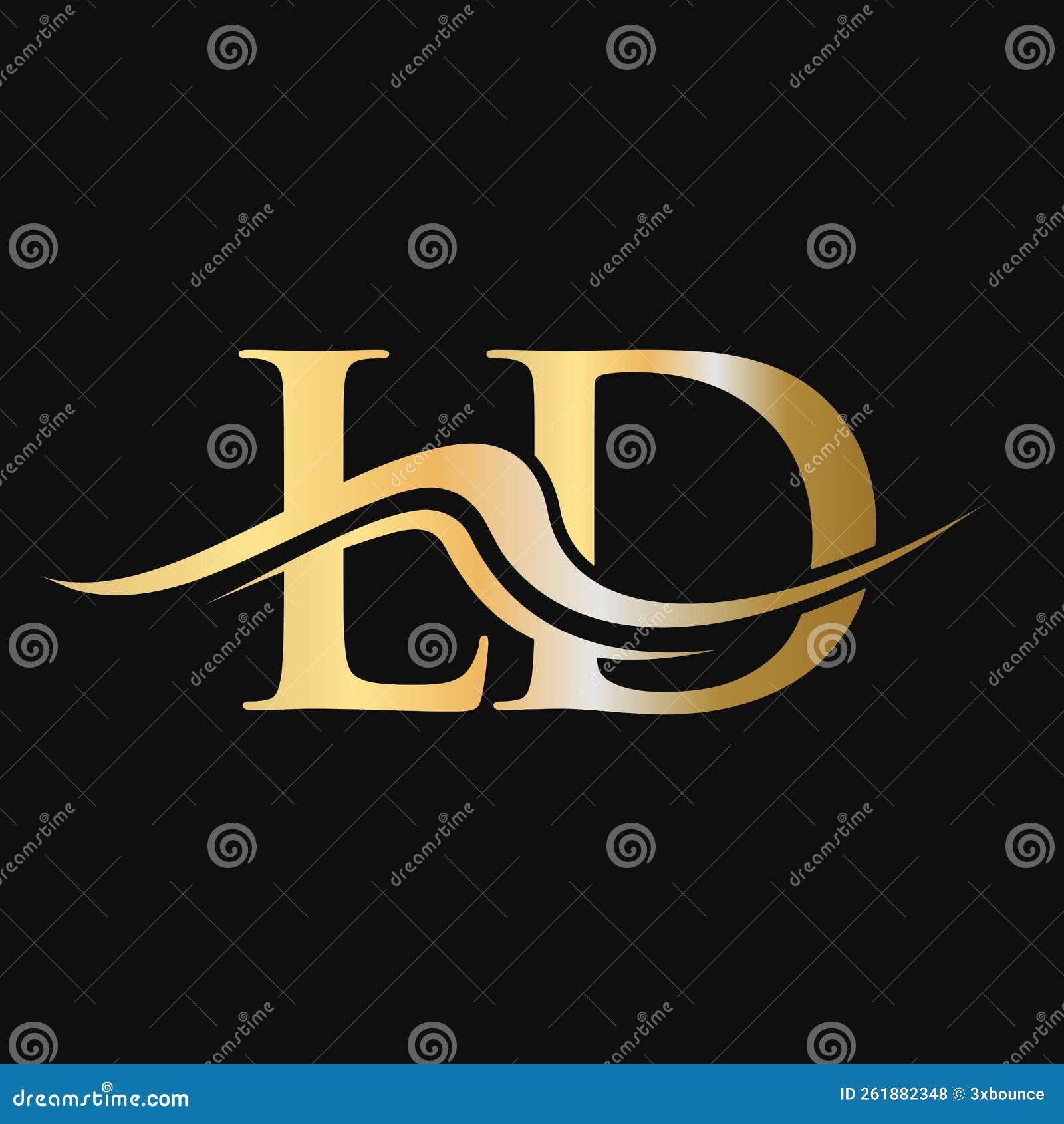 Letter LD Logo Design. Initial LD Logotype Template for Business and ...