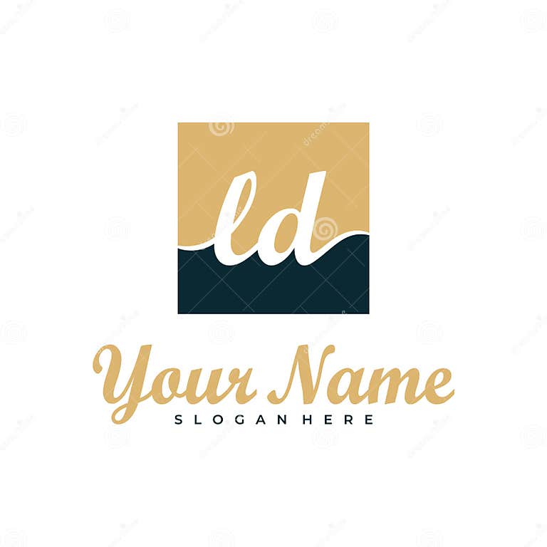 Letter LD Logo Design Vector. Luxury LD Logo Design Template Concept ...