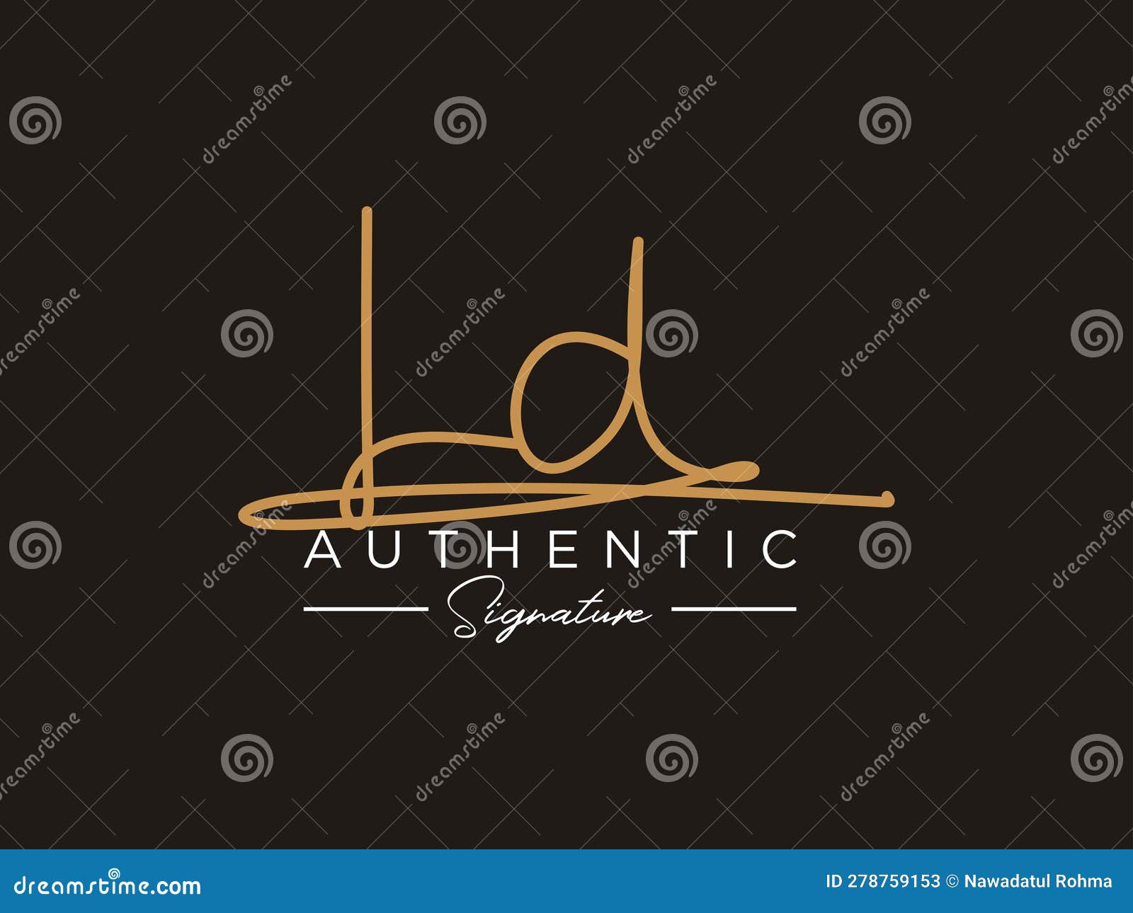 Letter LD Signature Logo Template Vector Stock Illustration ...