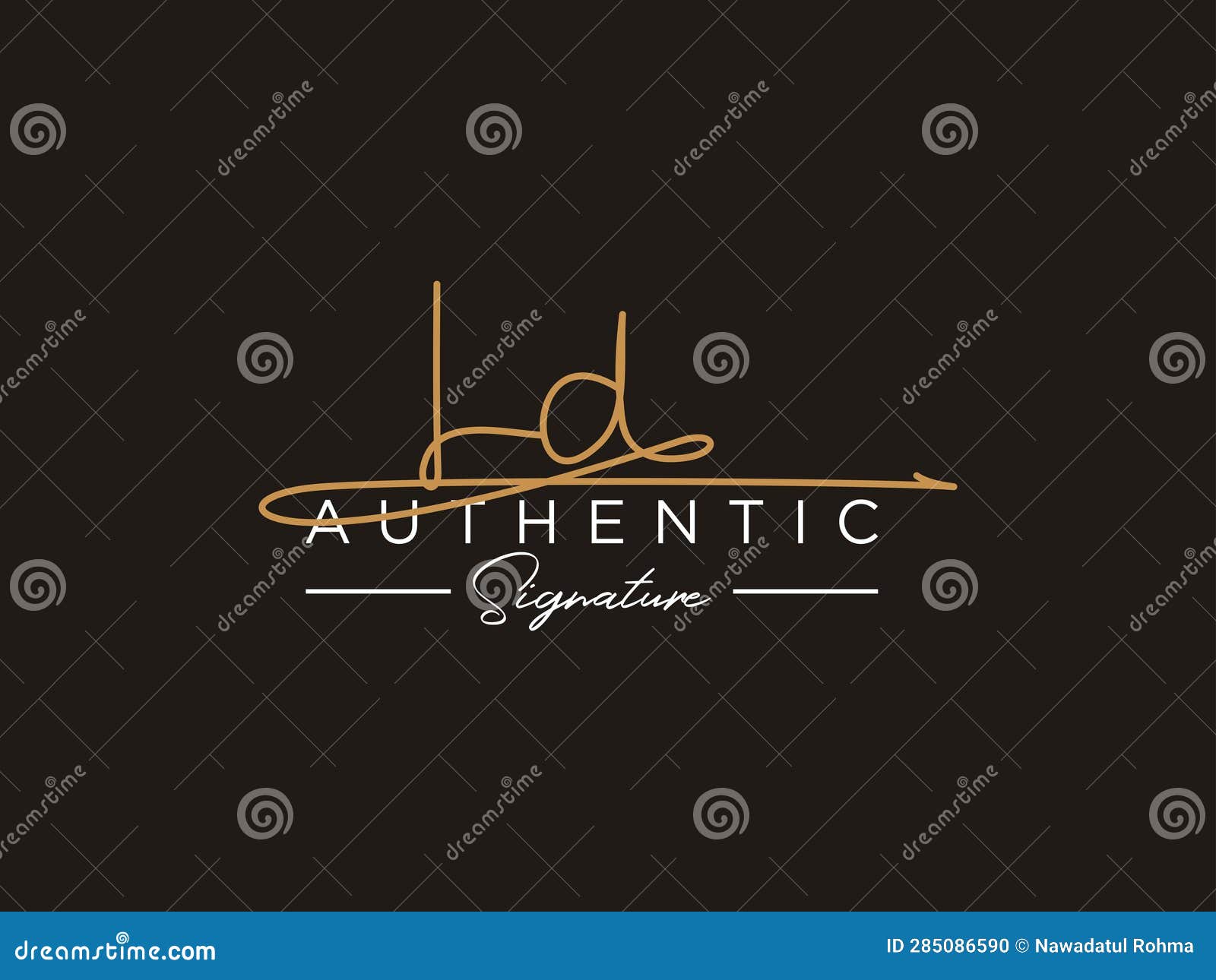 Letter LD Signature Logo Template Vector Stock Vector - Illustration of ...
