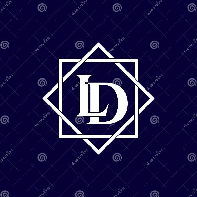Letter LD Simple Monogram Logo Icon Design. Stock Vector - Illustration ...