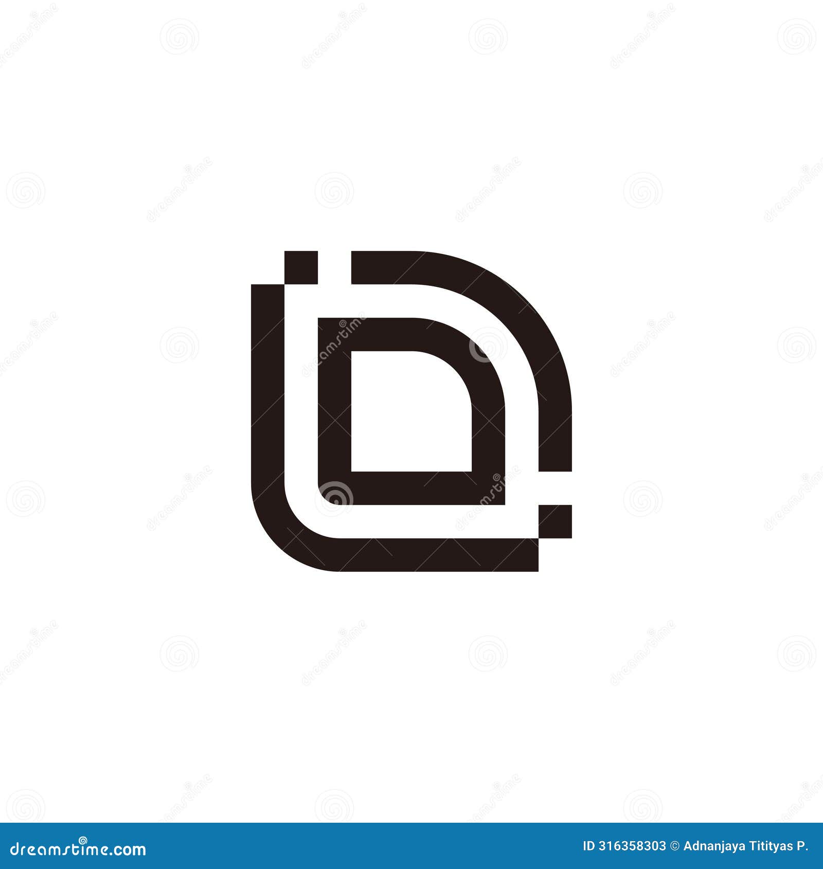 Letter Ld Simple Stripes Geometric Logo Vector | CartoonDealer.com ...