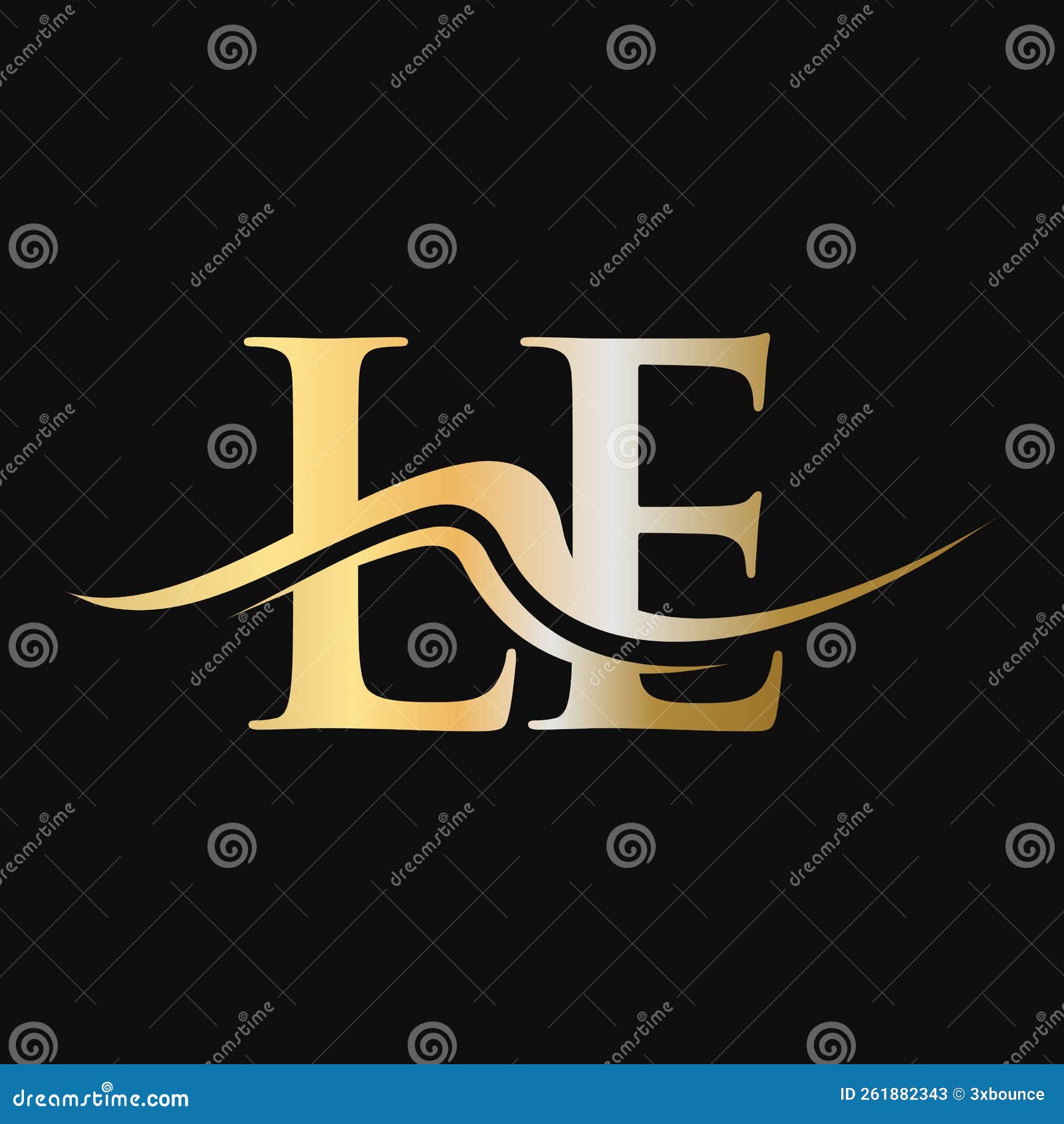 Letter LE Logo Design. Initial LE Logotype Template for Business and ...