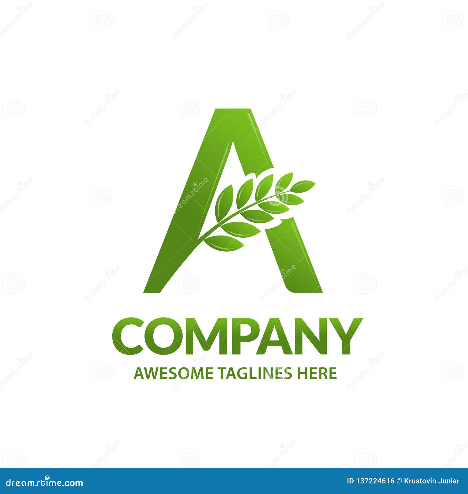Letter a with Leaf Logo Vector Stock Vector - Illustration of alphabet ...