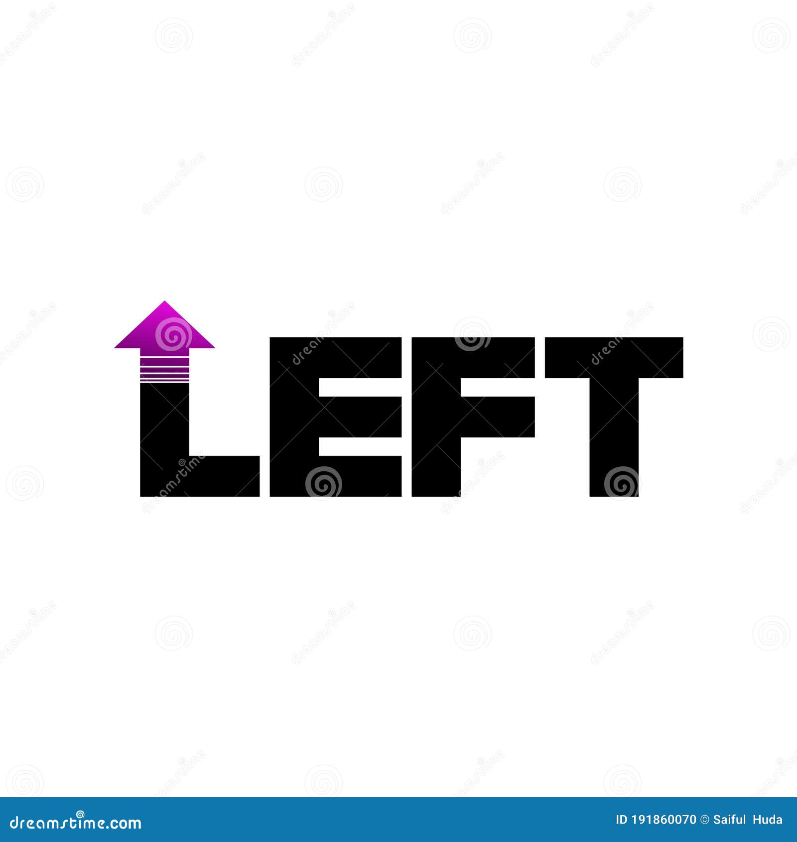 Letter LEFT Simple Monogram Logo Icon Design. Stock Vector ...