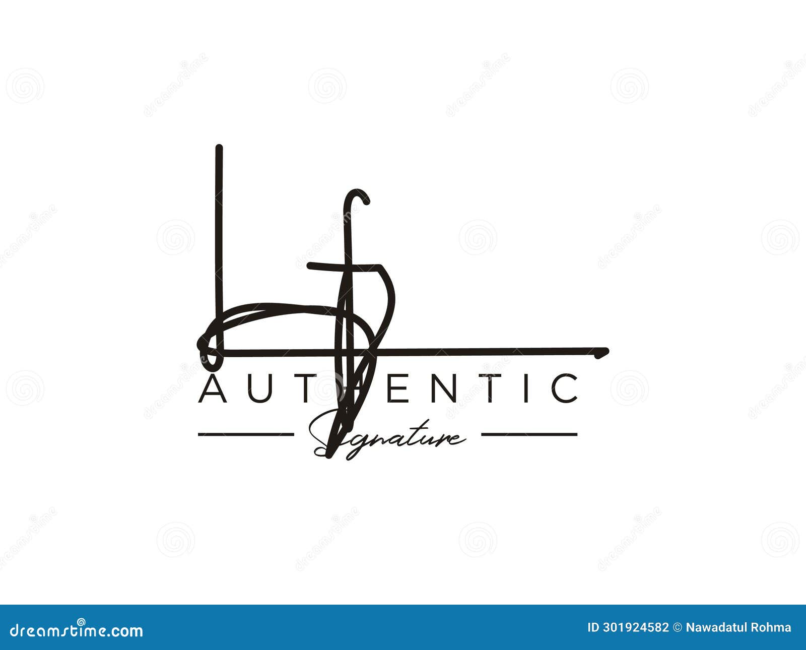 Letter LF Signature Logo Template Vector Stock Vector - Illustration of ...