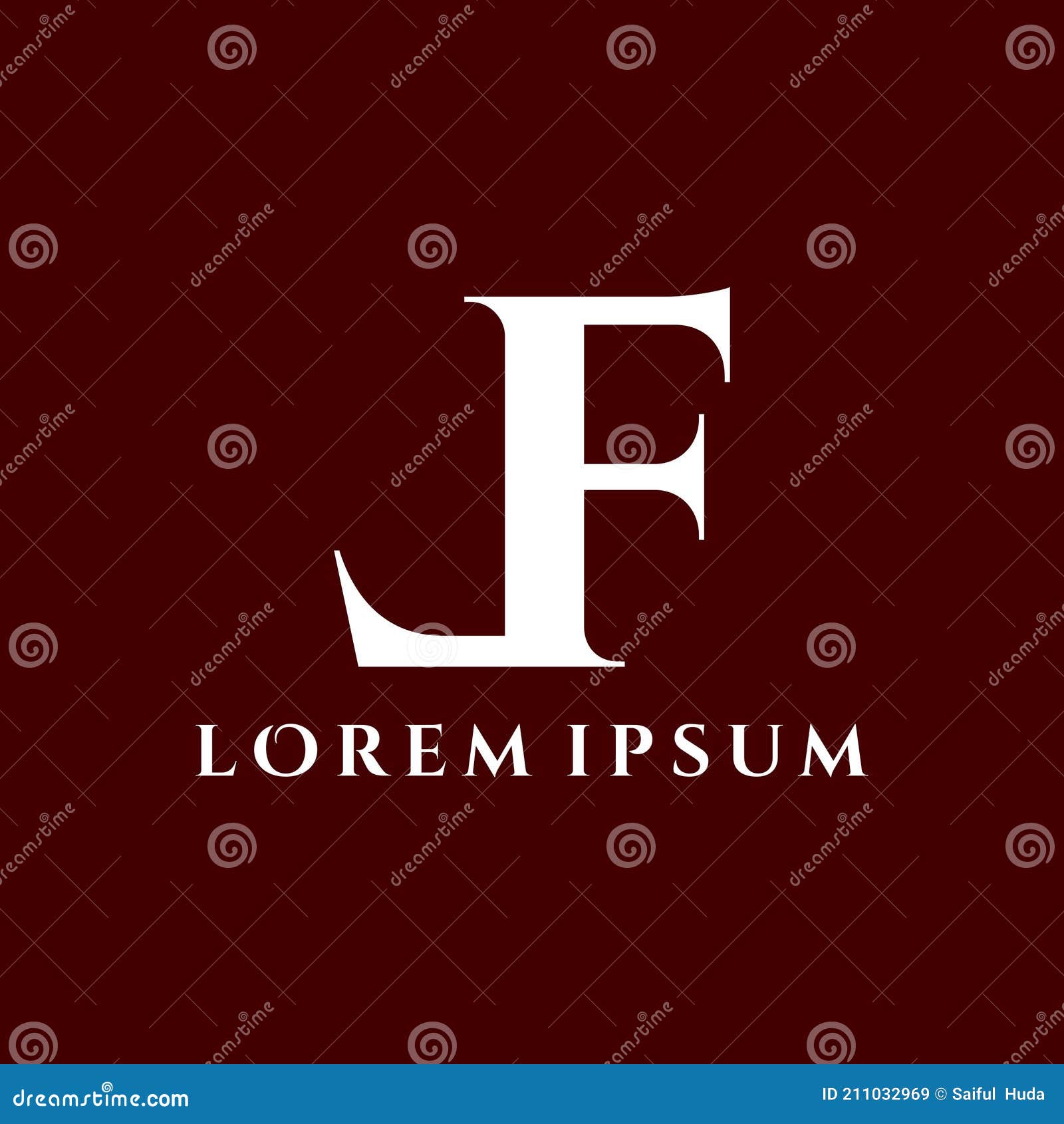 Letter LF Simple Monogram Logo Icon Design. Stock Vector - Illustration ...