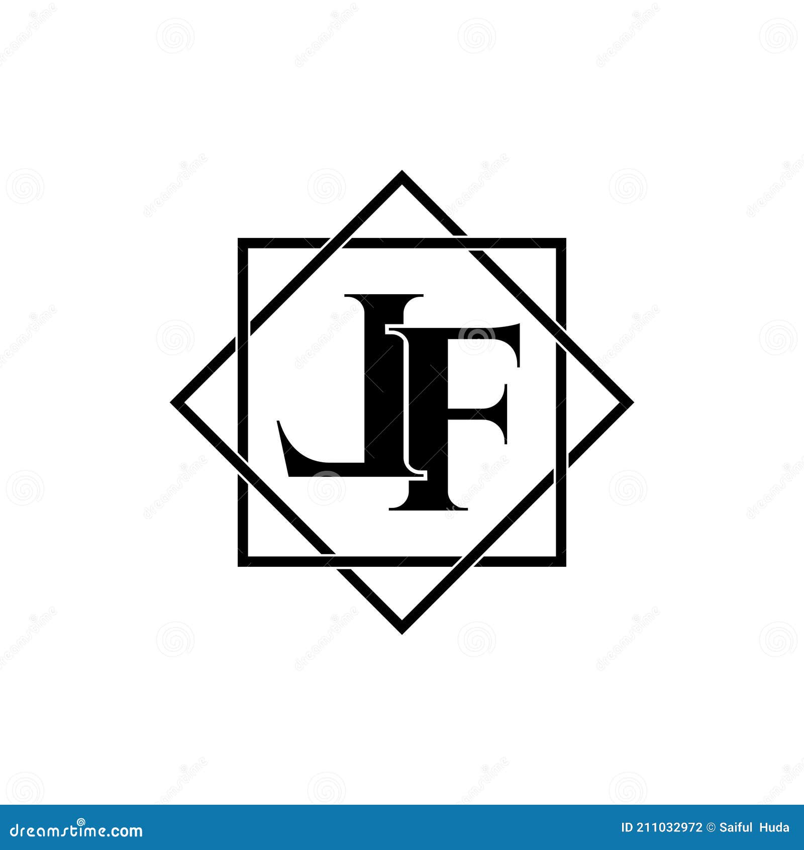 Letter LF Simple Monogram Logo Icon Design. Stock Vector - Illustration ...