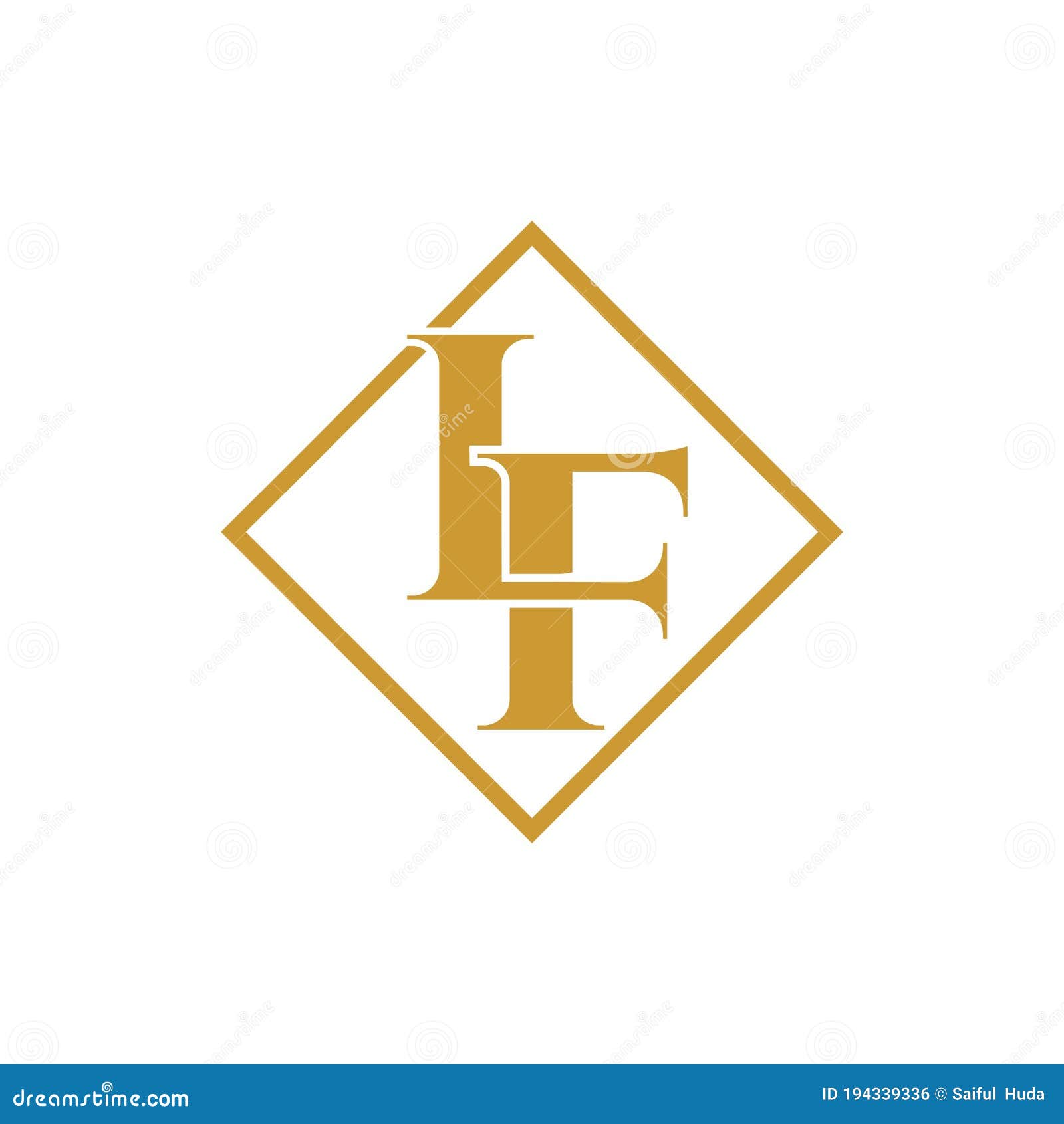 Letter LF Simple Monogram Logo Icon Design. Stock Vector - Illustration ...