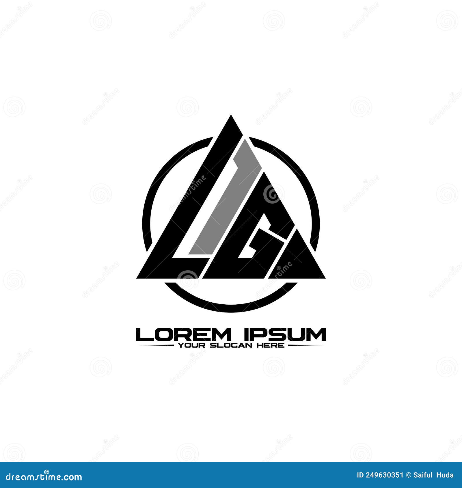 Letter LG Simple Monogram Logo Icon Design. Stock Vector - Illustration ...