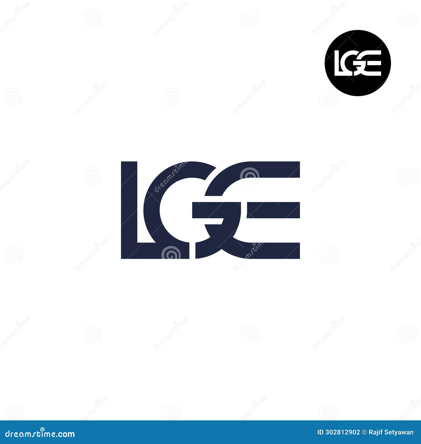 Letter LGE Monogram Logo Design Stock Vector - Illustration of brands ...